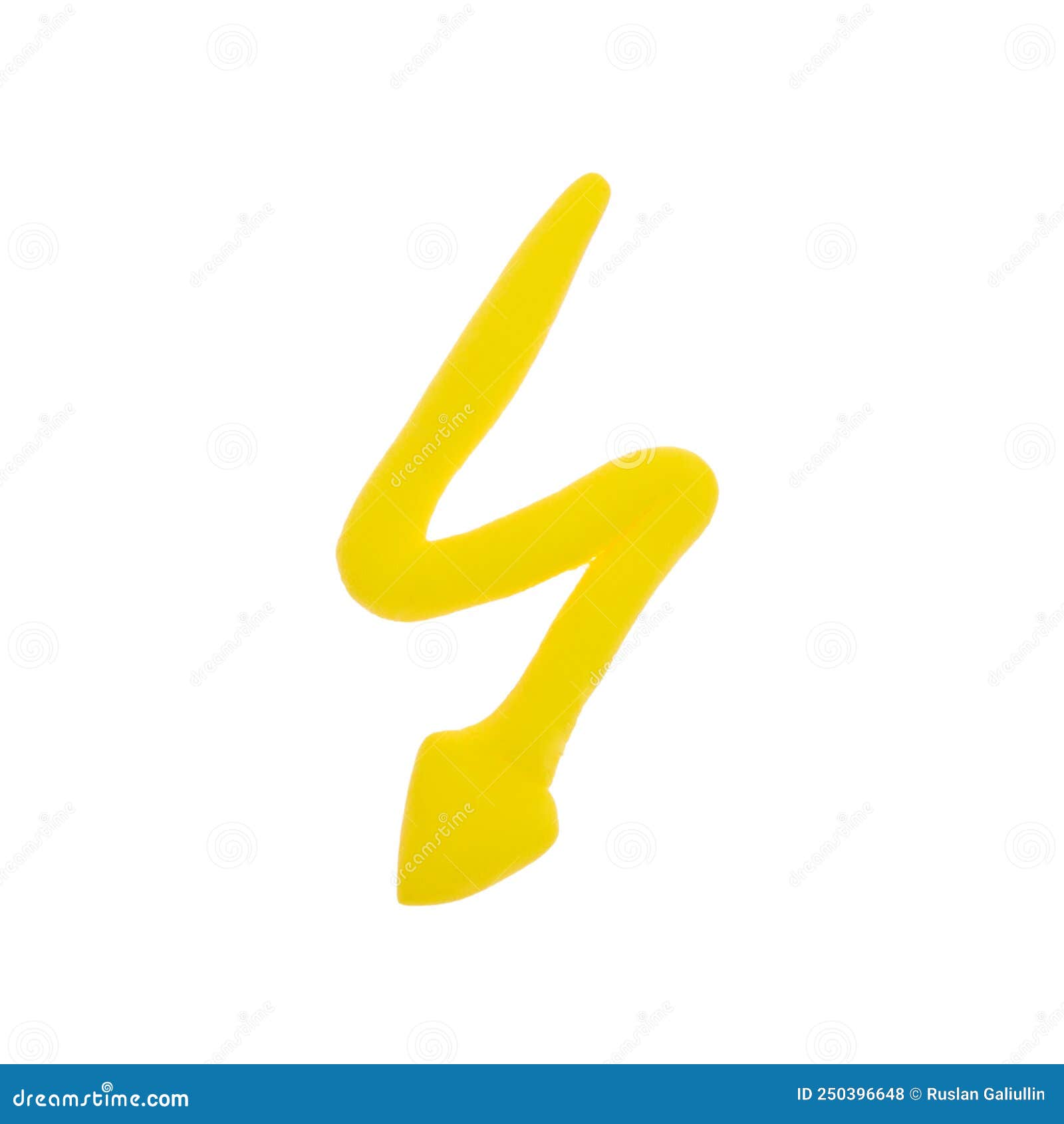 Plasticine Yellow Lightning Isolate on White Background, Icon, Natural ...