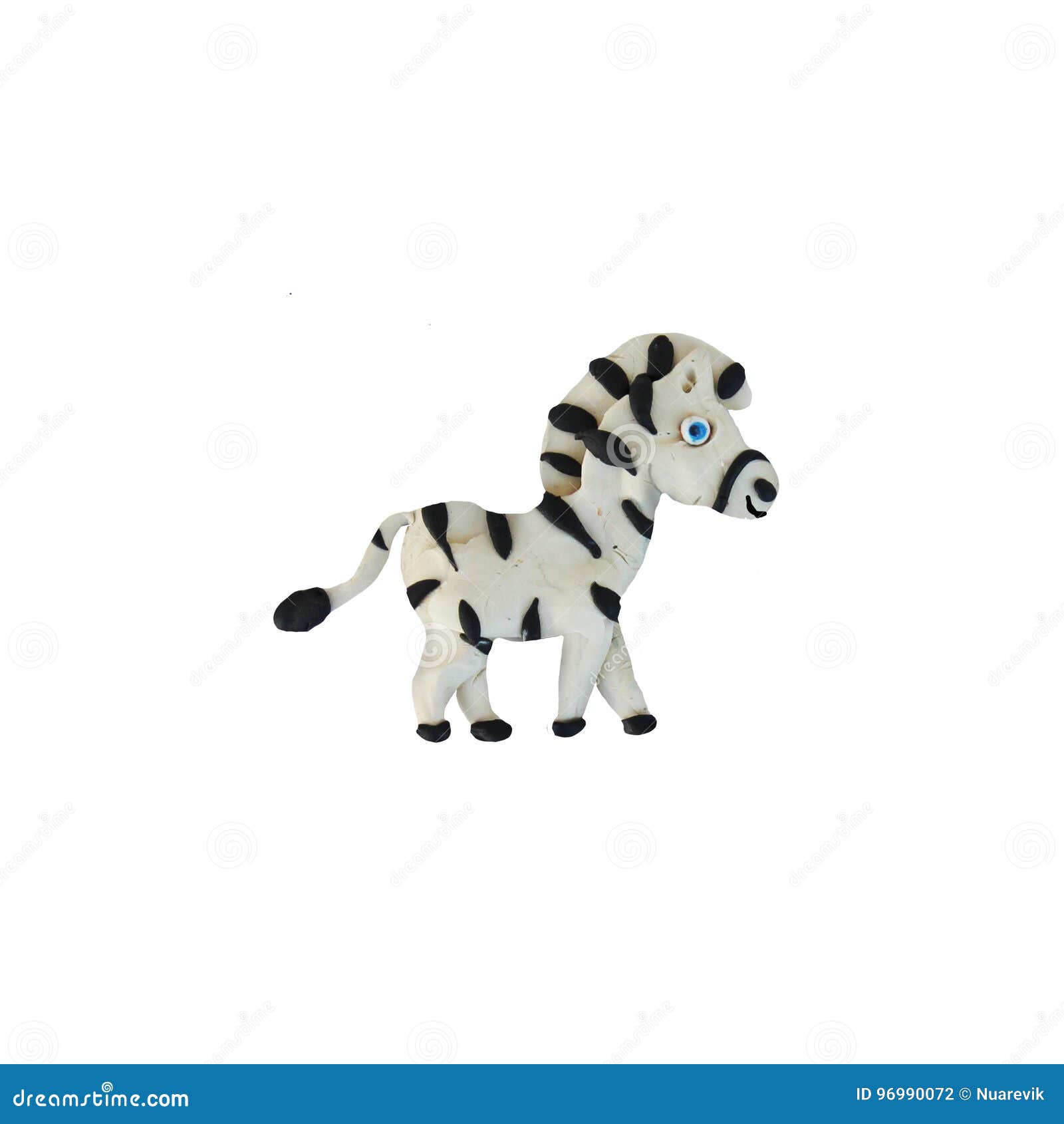 Plasticine Zebra Sculpture Isolated Stock Photo - Image of object ...