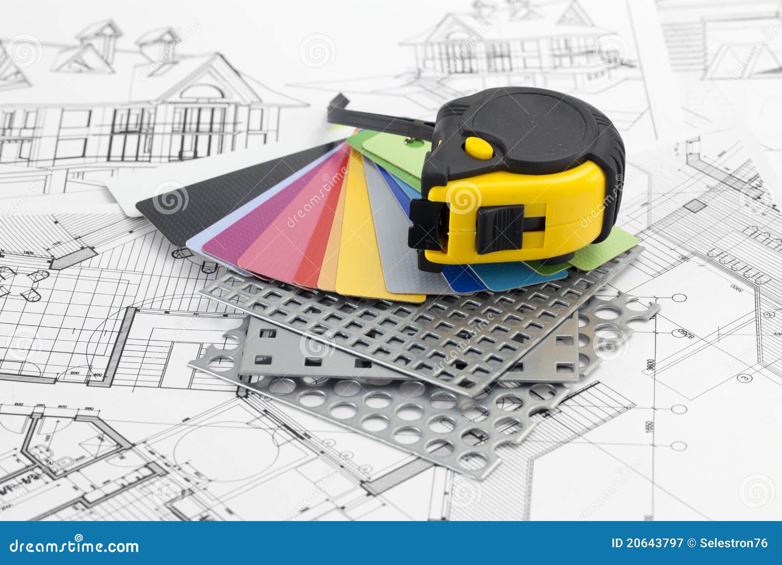 Plastics, PVC, Perforated Metal, Plans Stock Image - Image of concepts ...