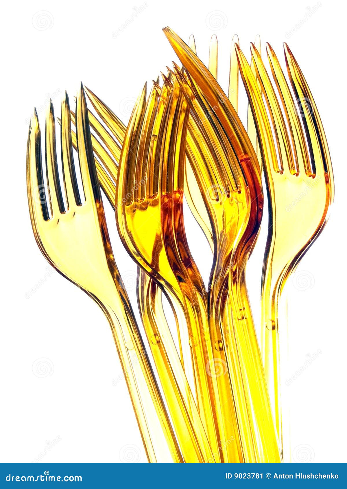 Plastik gabelt Gruppe stockbild. Bild von gabel, nahaufnahme - 9023781