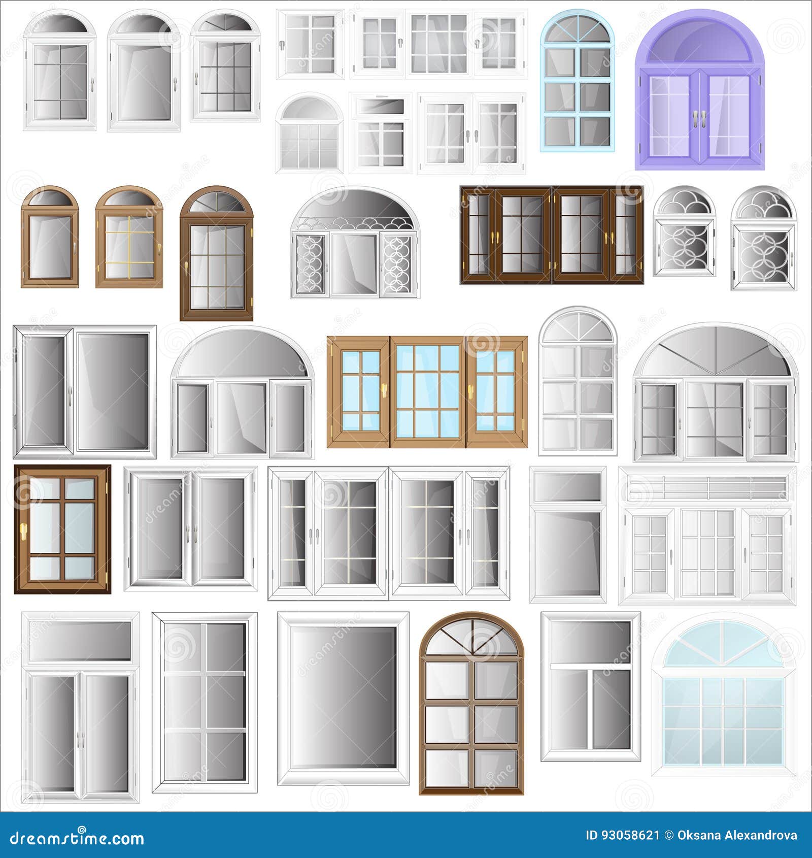 Plastique De Windows De Vecteur Illustration de Vecteur - Illustration ...