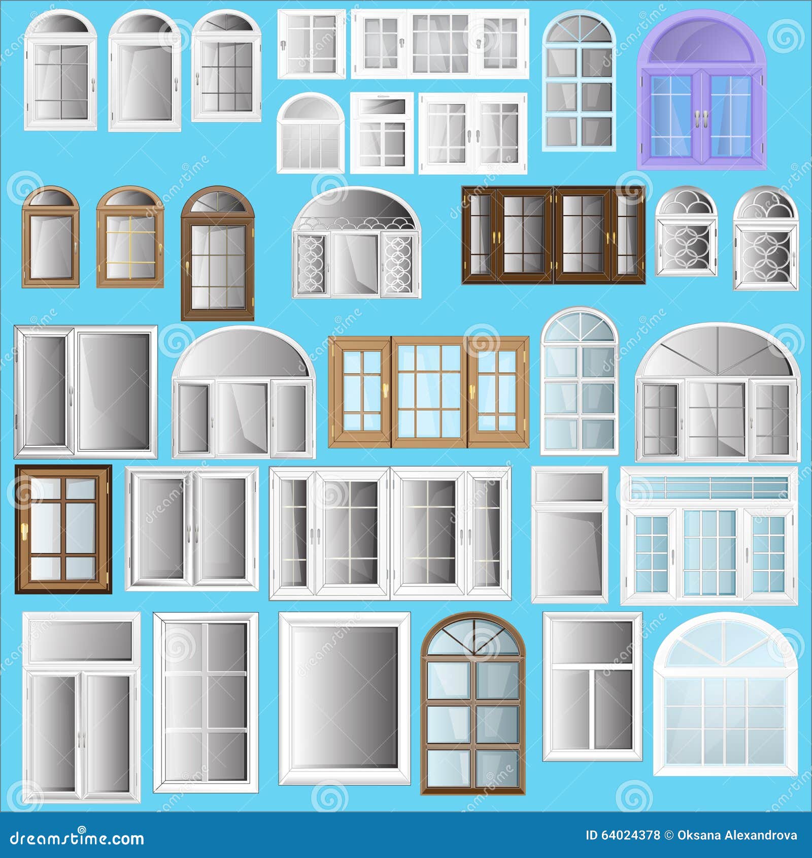 Plastique Glosed De Windows De Vecteur Illustration Stock ...