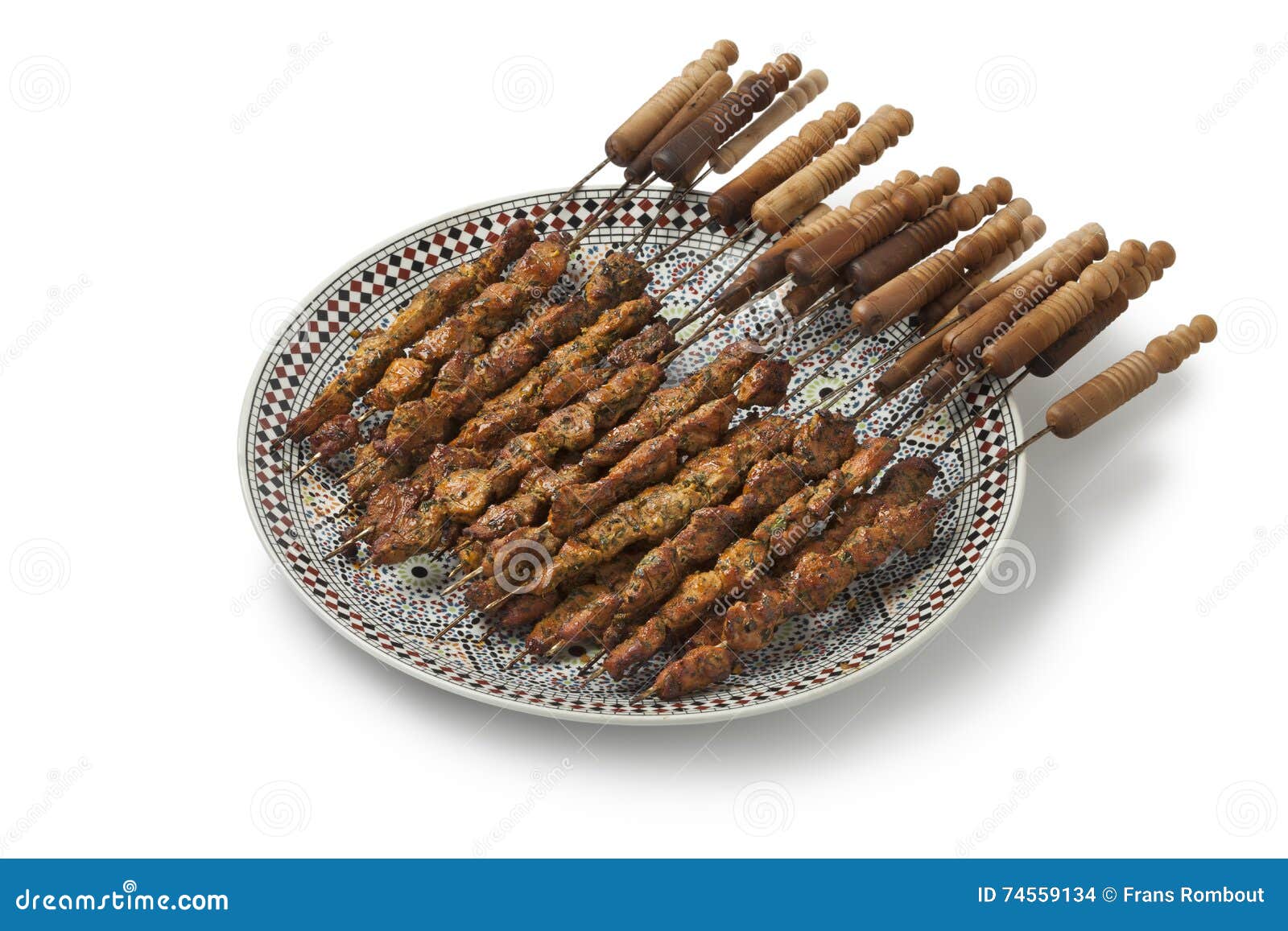 Plat Avec Le Chiche-kebab Marocain D'agneau Photo stock - Image du ...