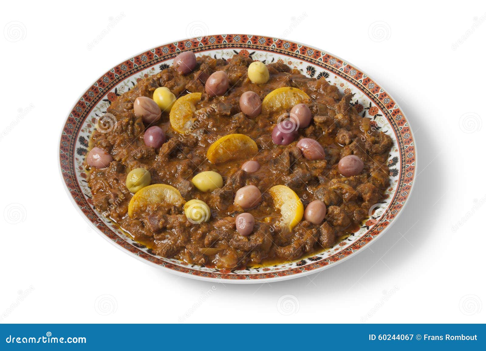 Plat Avec Le Douara Marocain Traditionnel Image stock - Image du ...