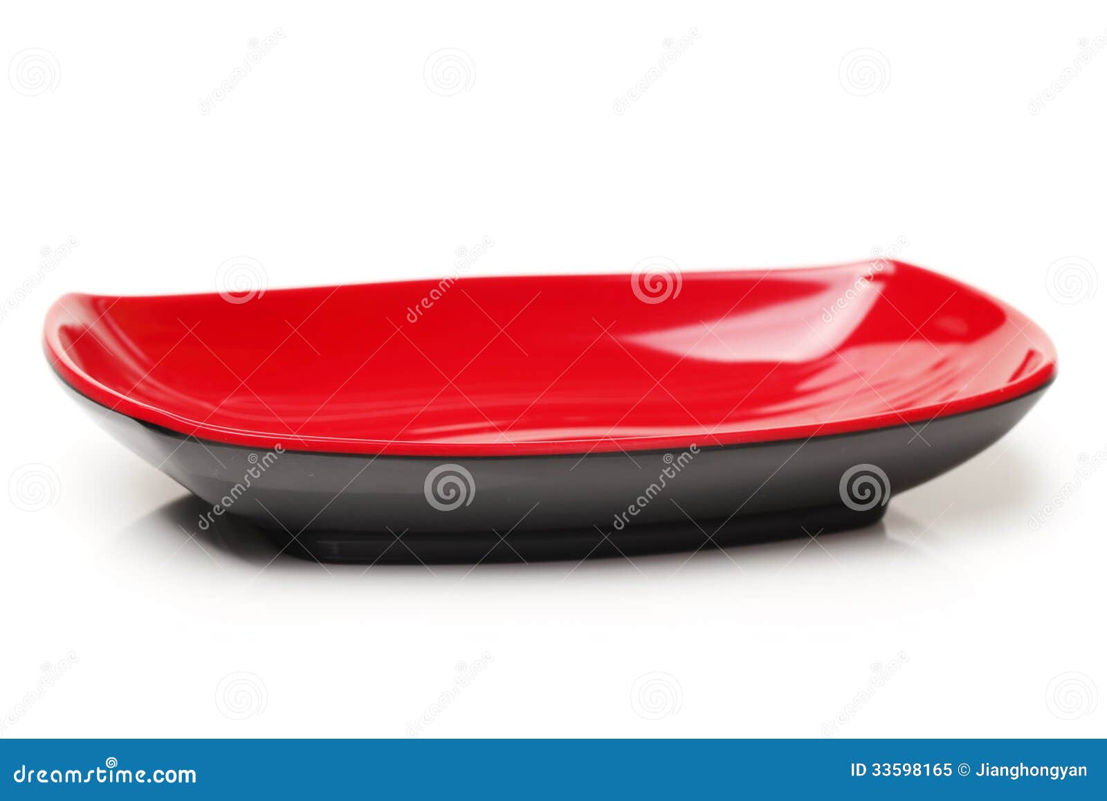 Plat rouge image stock. Image du classique, diner, noir - 33598165