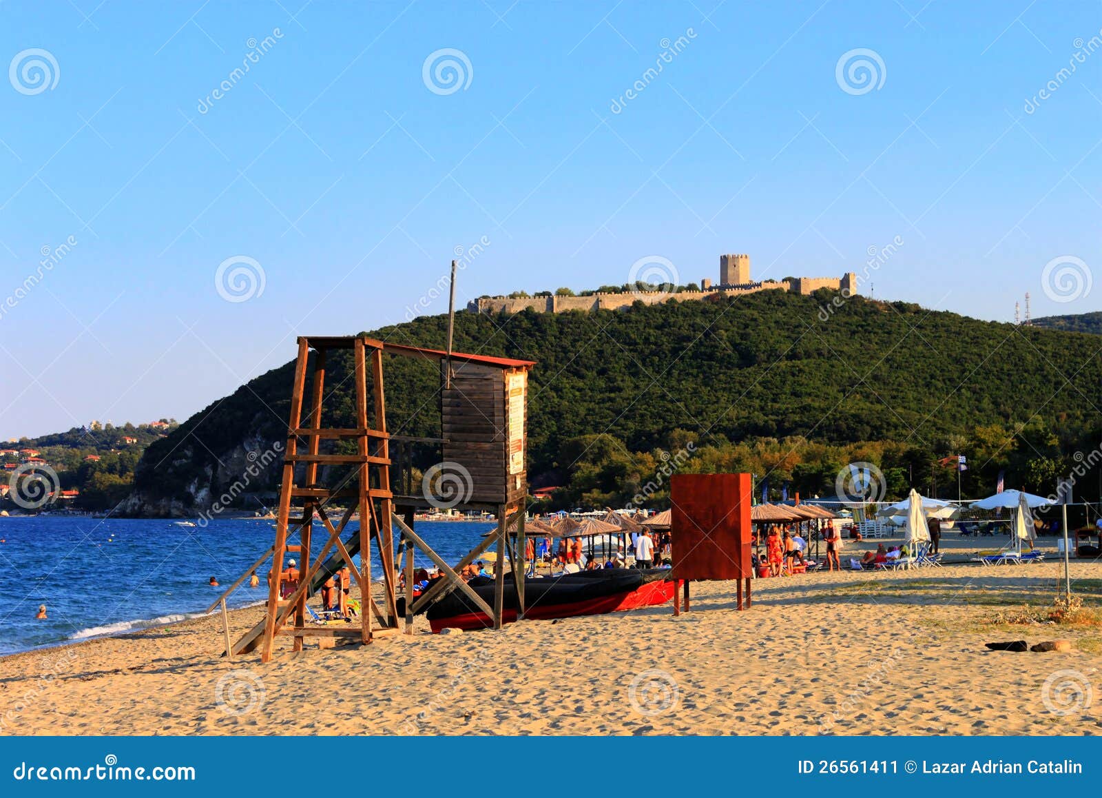 Platamon castle, Greece stock image. Image of guard, ancient - 26561411
