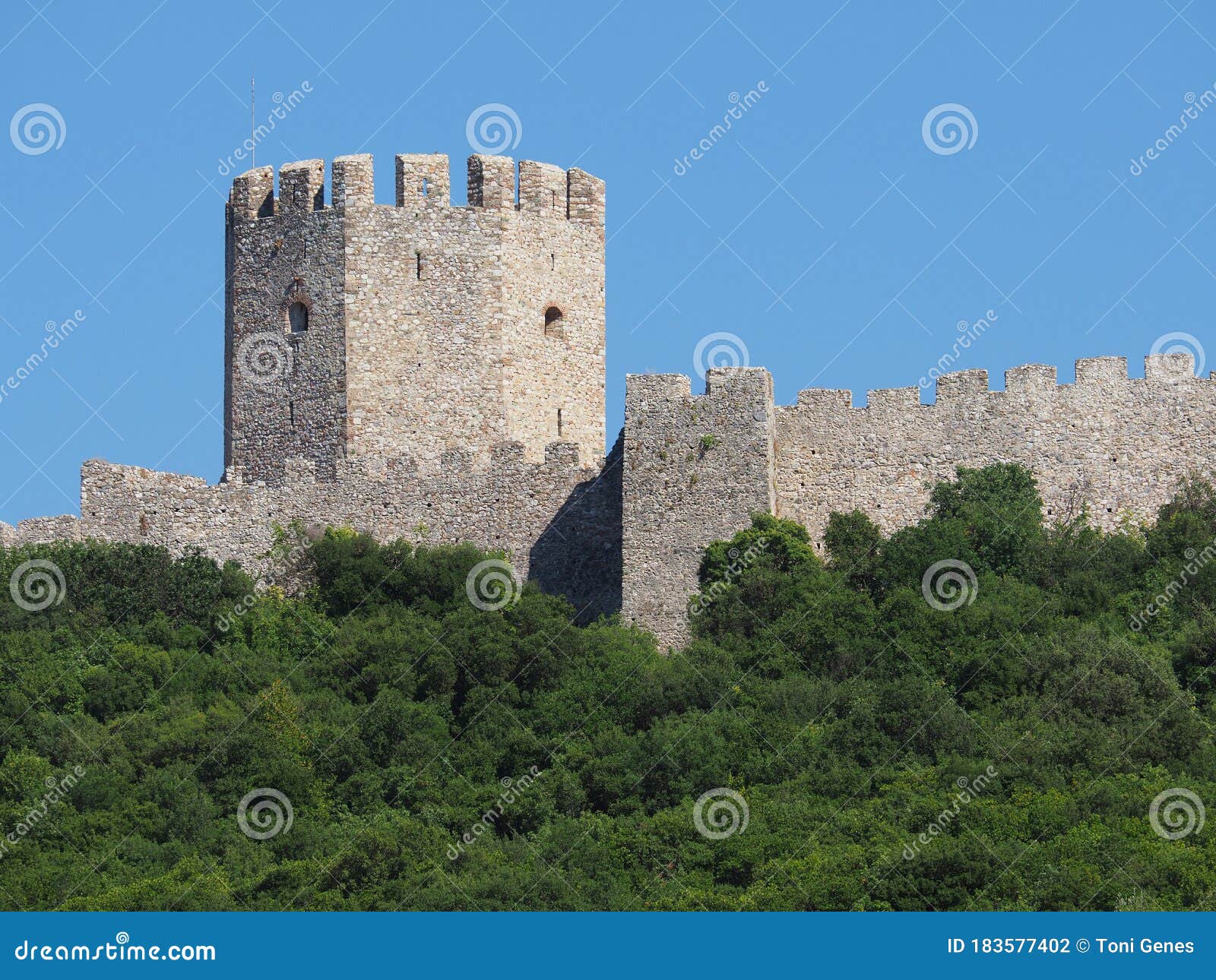 The Platamon Castle in Platamonas City, Pieria, Greece Stock Photo ...