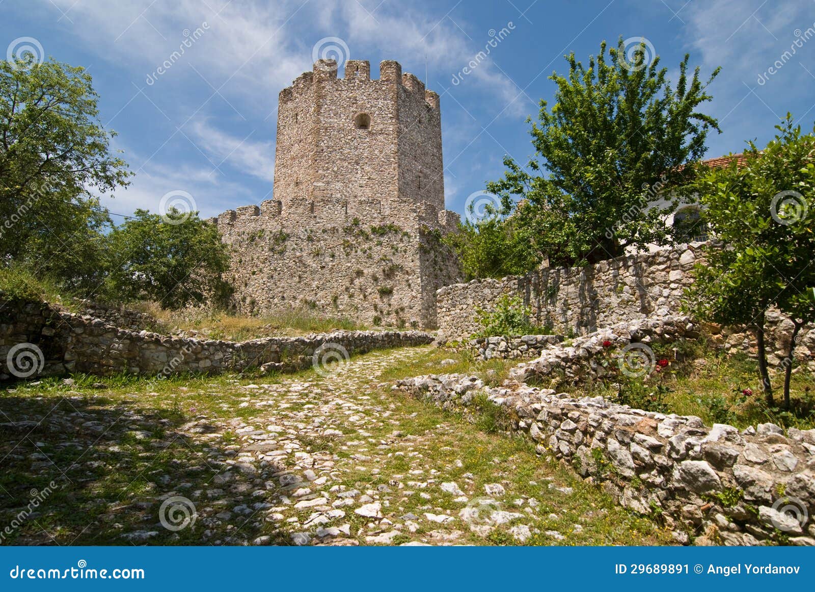 Platamonas castle stock image. Image of culture, chacent - 29689891
