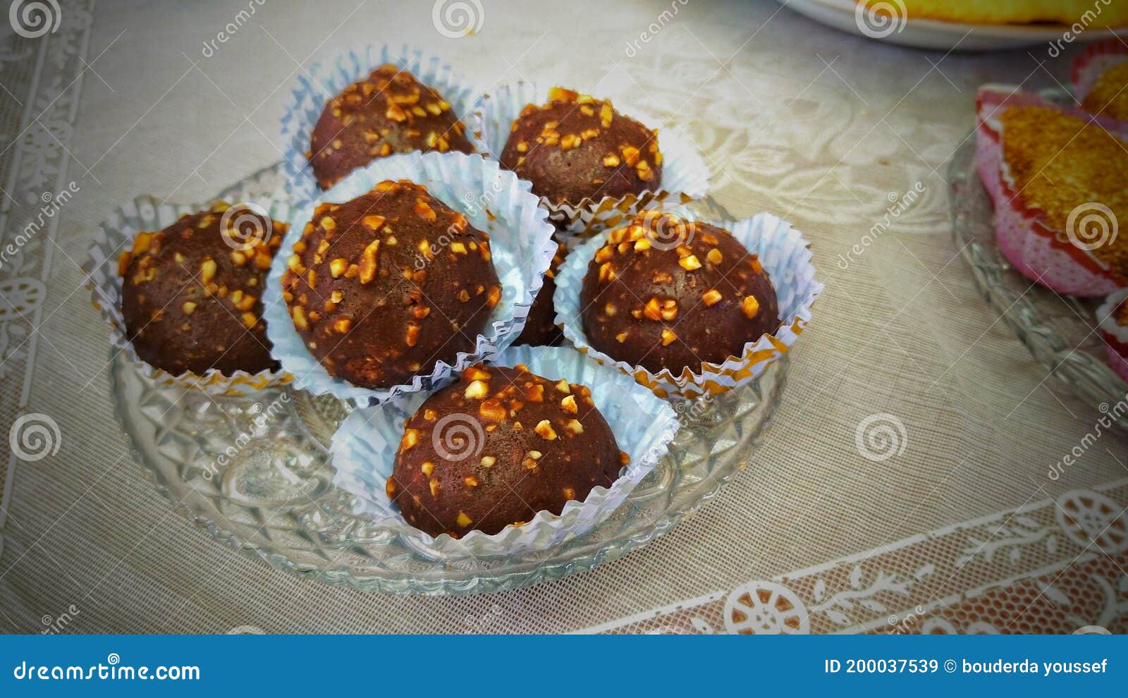 Plate of algerian cakes stock image. Image of cuisine - 200037539