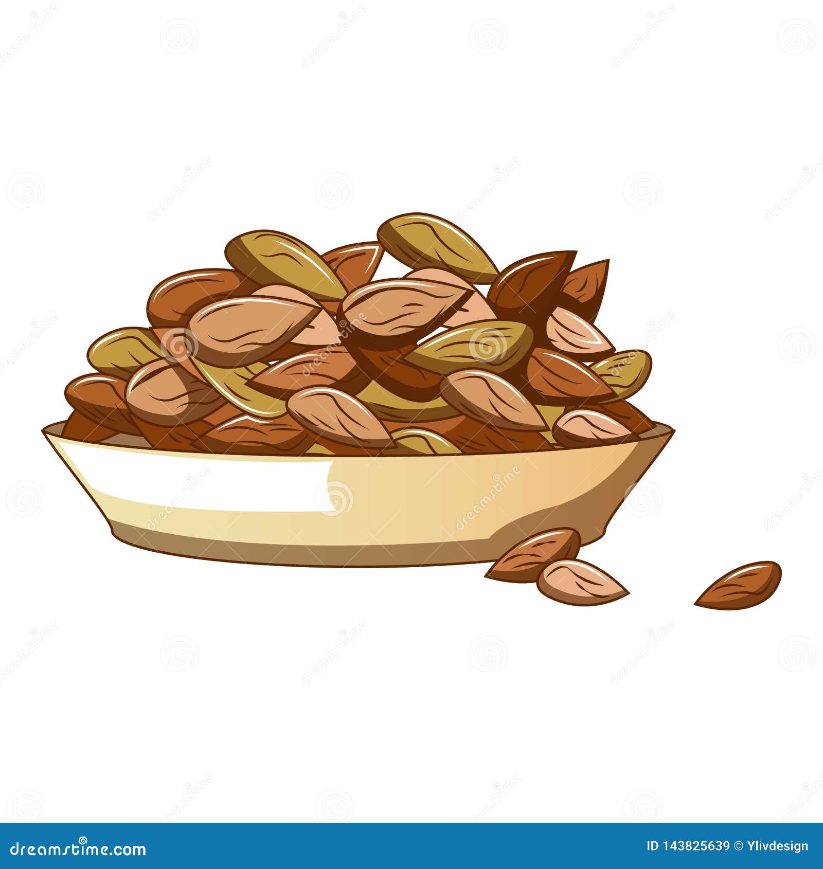 Plate of Almond Nuts Icon, Cartoon Style Stock Vector - Illustration of ... Plate of Almond Nuts Icon, Cartoon Style Stock Vector - Illustration of ...