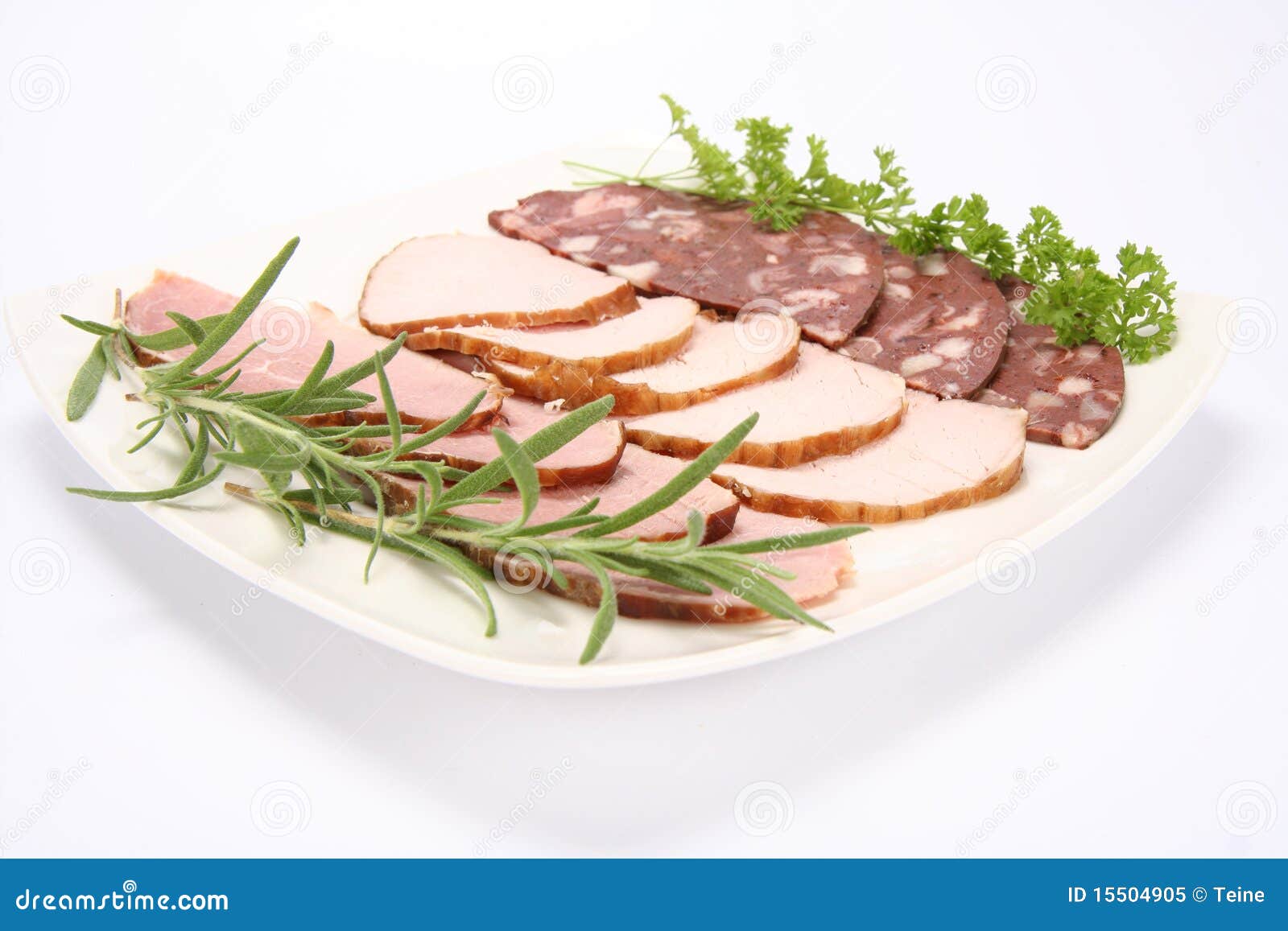 Plate of Assorted Cold Cuts Stock Image - Image of breakfast ...