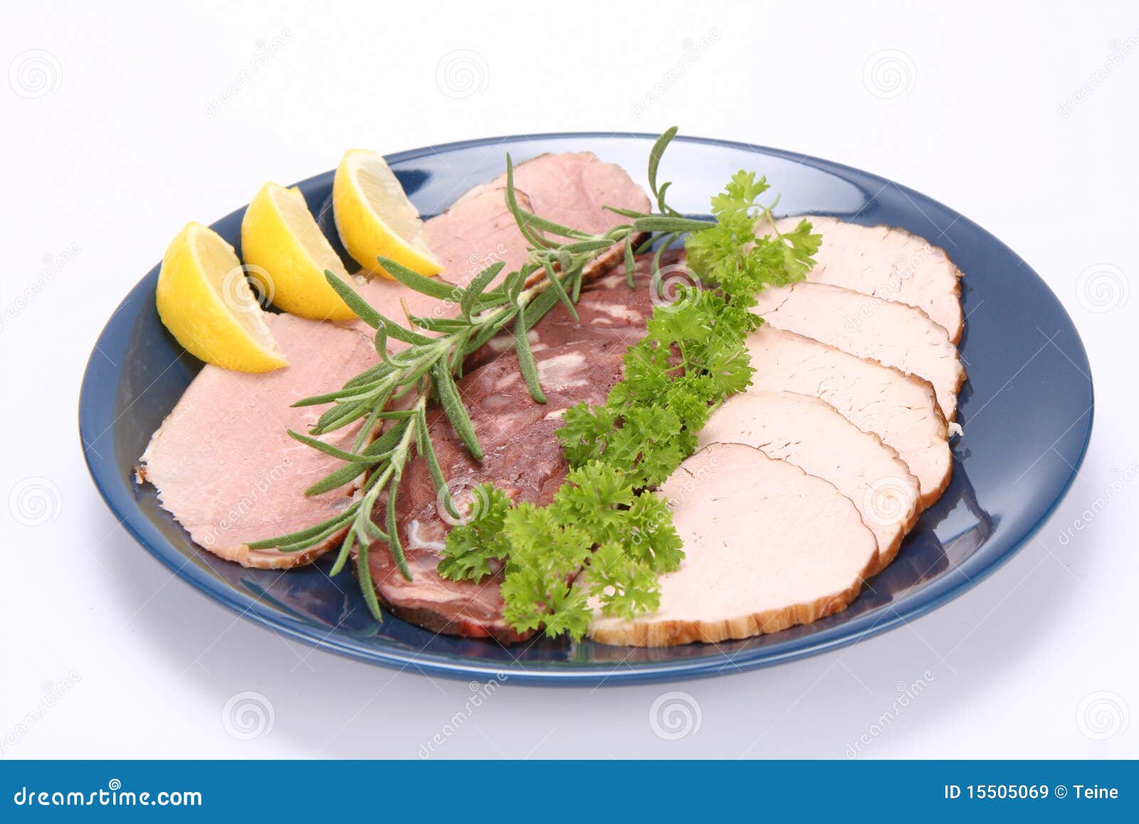Plate Of Assorted Cold Cuts Stock Image - Image of chuck, breakfast ...
