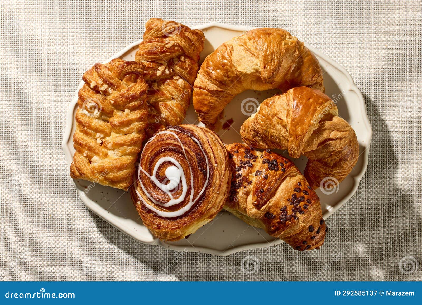 Plate of assorted pastries stock image. Image of cooking - 292585137