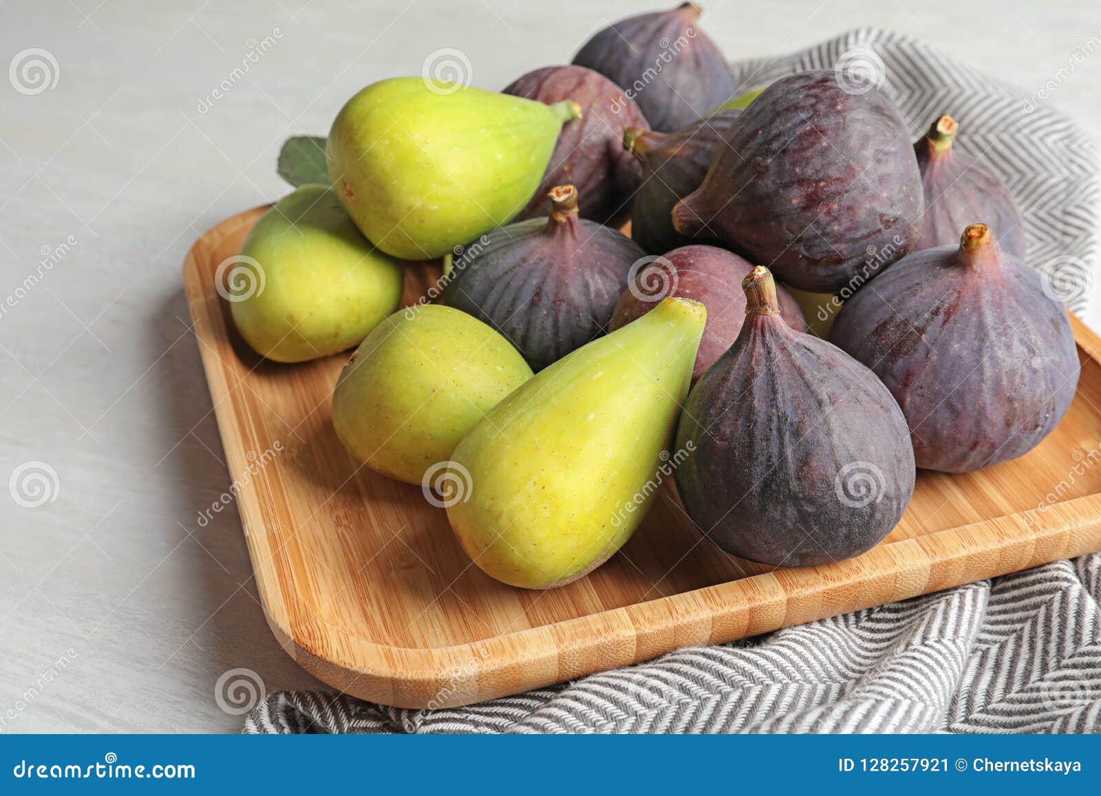 Plate with Assorted Ripe Figs on Table Stock Image - Image of exotic ...