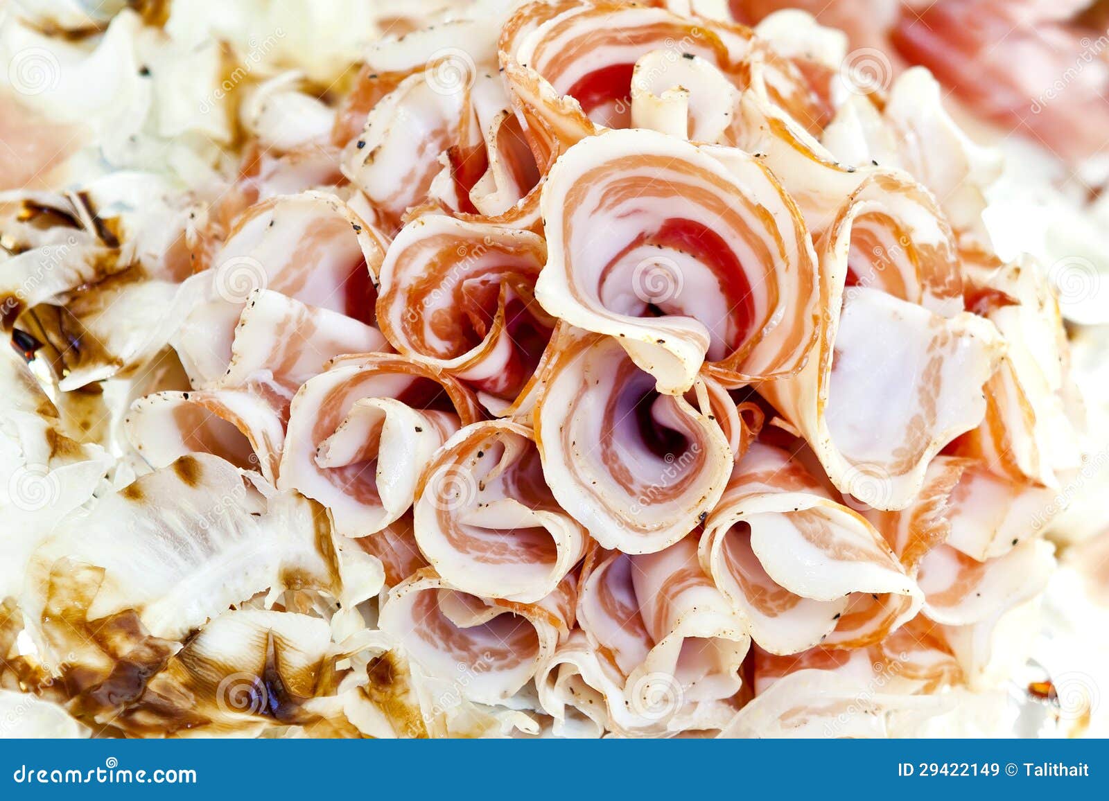 Plate of bacon stock image. Image of fresh, gourmet, appetizer - 29422149