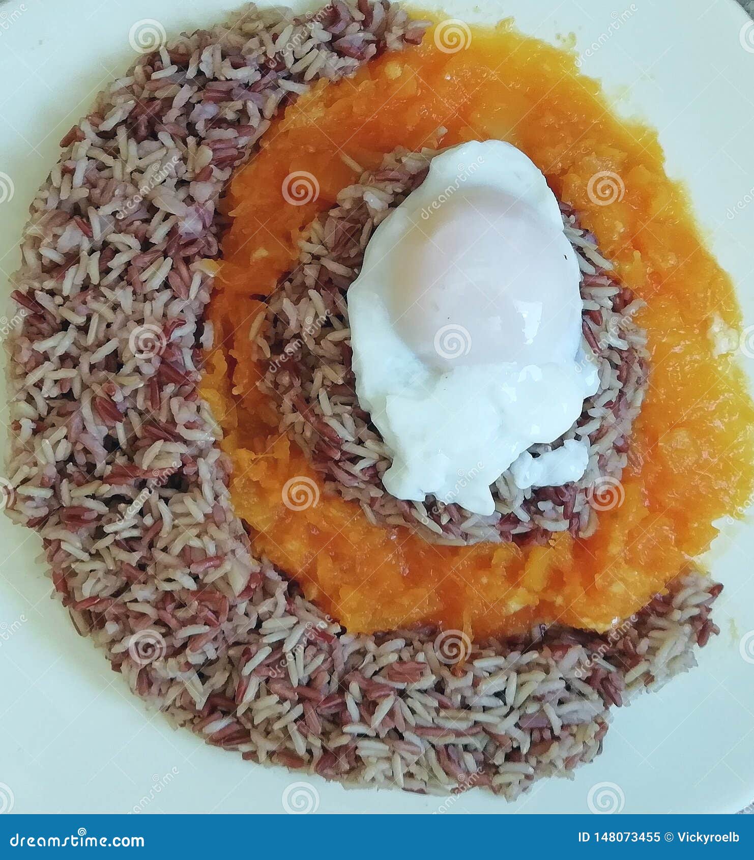 Beautiful plate of rice stock illustration. Illustration of grain ...