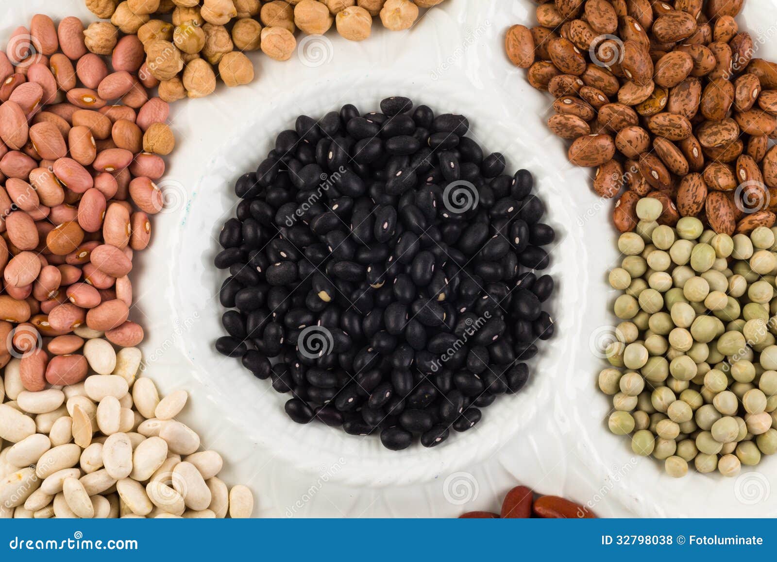 Plate of beans stock photo. Image of colorful, frijoles - 32798038