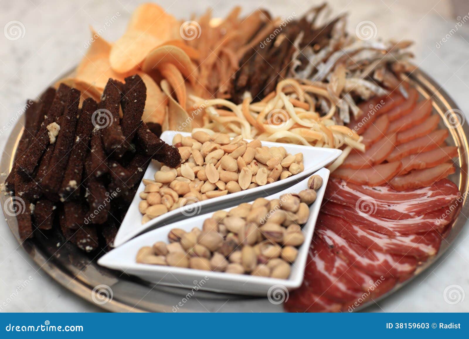 Plate of beer snack stock image. Image of restaurant - 38159603
