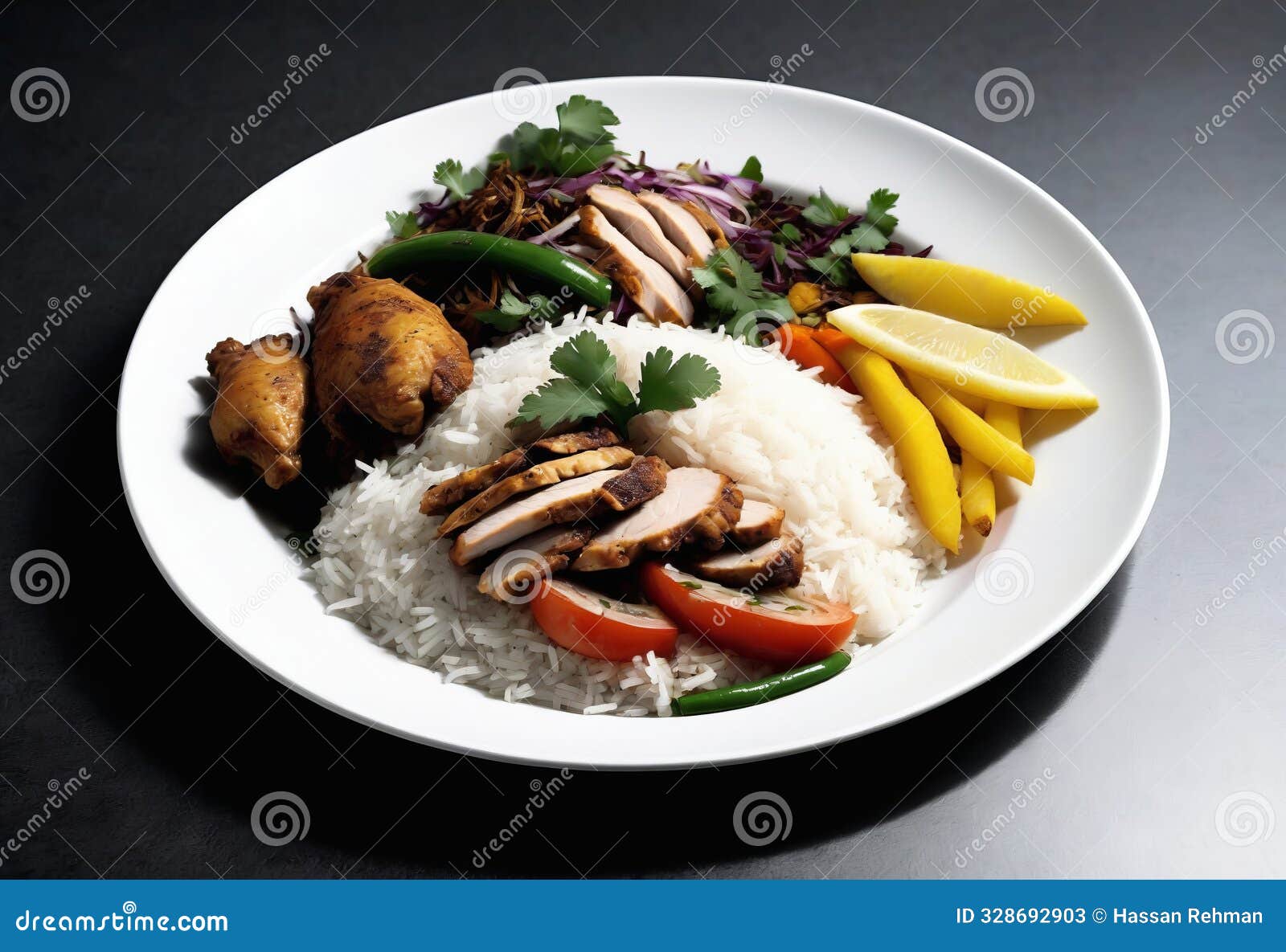A Plate Of Biryani, A Popular South Asian Rice Dish Royalty-Free Stock ...