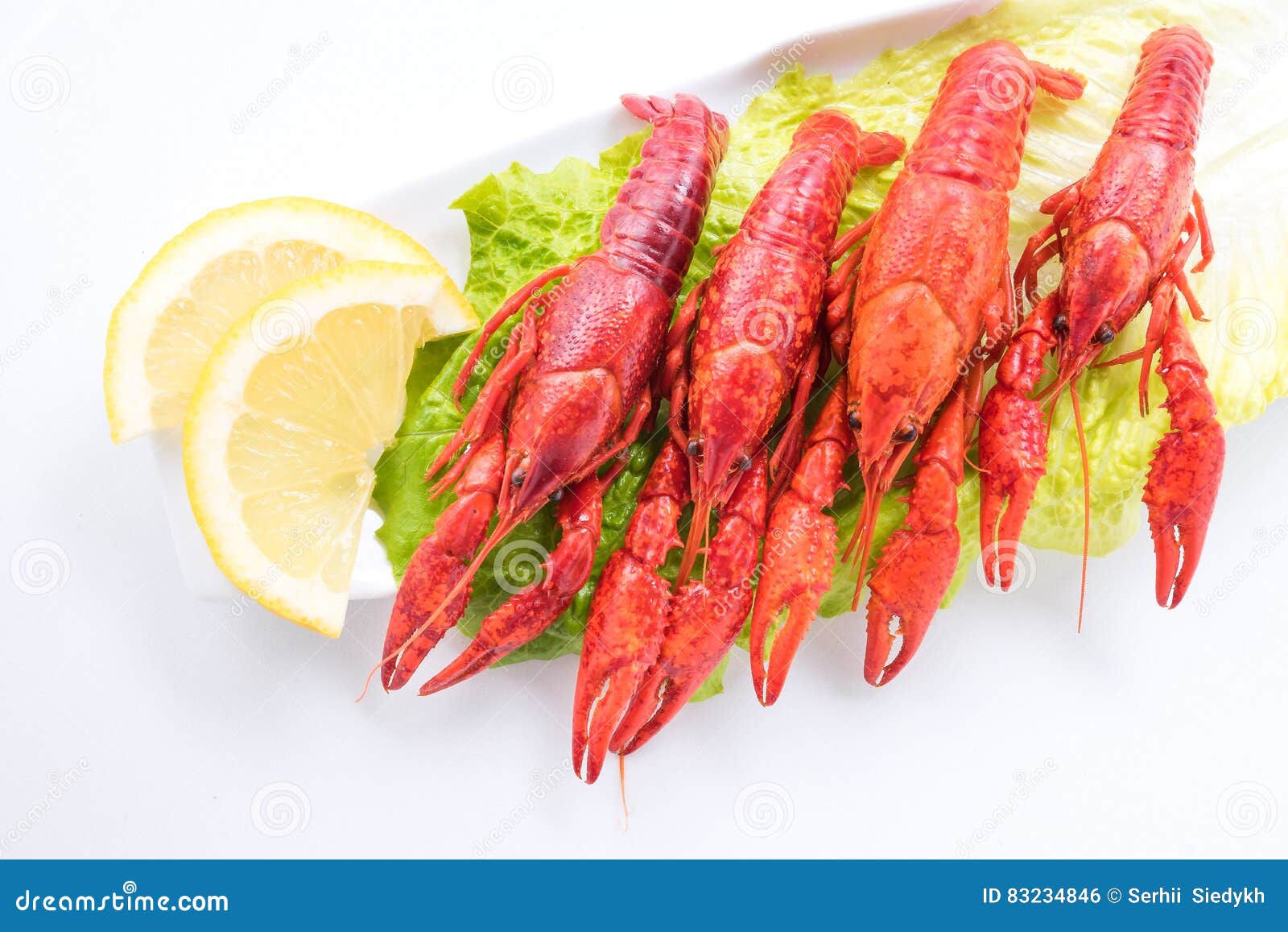 Plate of boiled crayfish stock photo. Image of boiled - 83234846