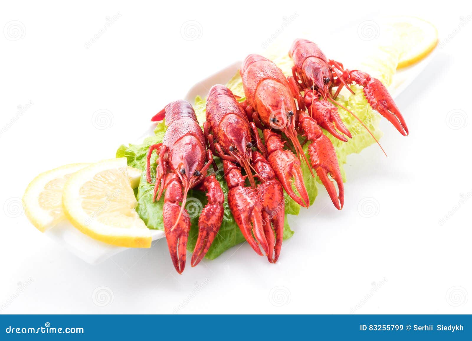Plate of boiled crayfish stock image. Image of fresh - 83255799