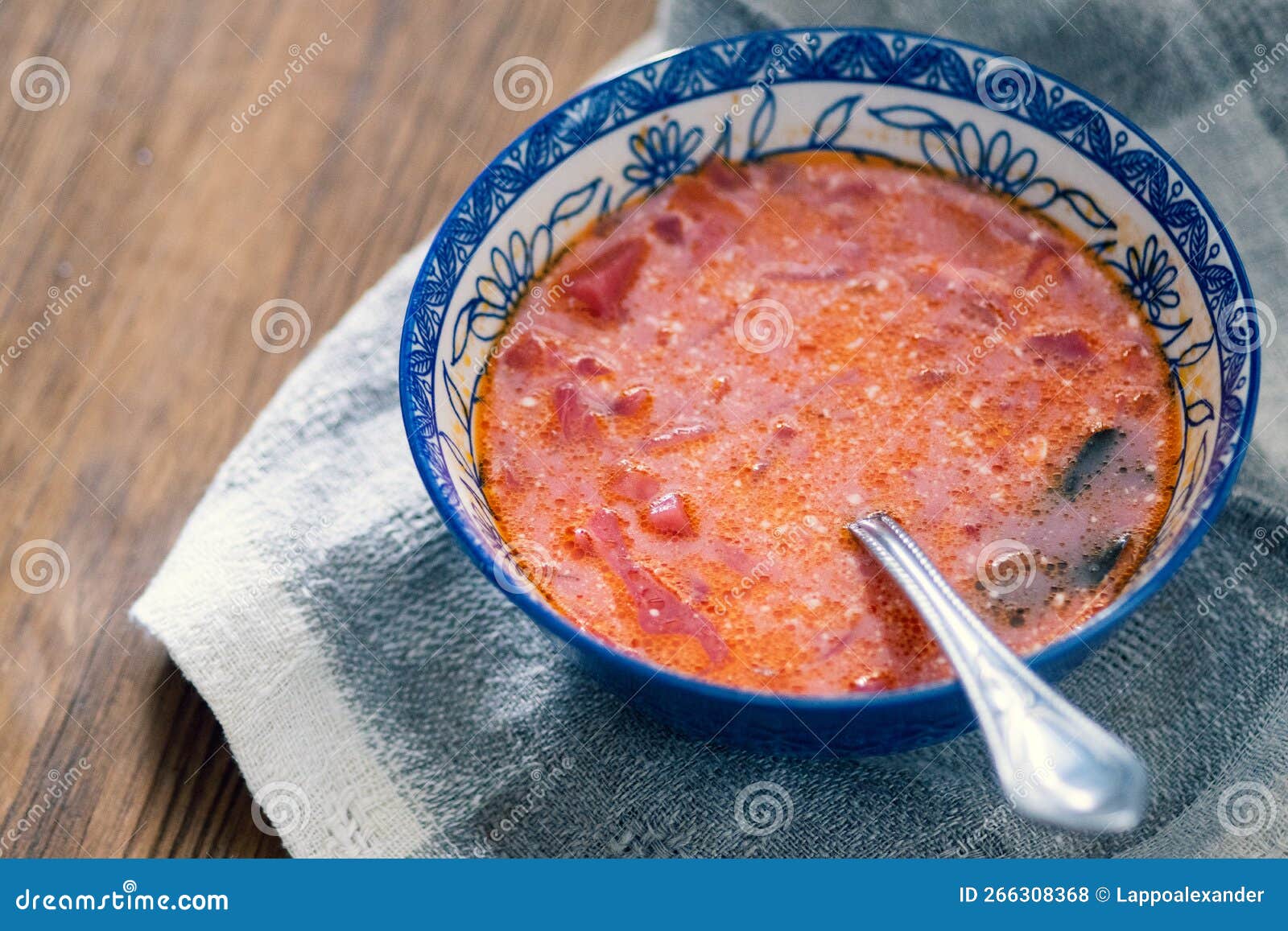 A Plate of Borscht with Sour Cream Stock Photo - Image of heat ...