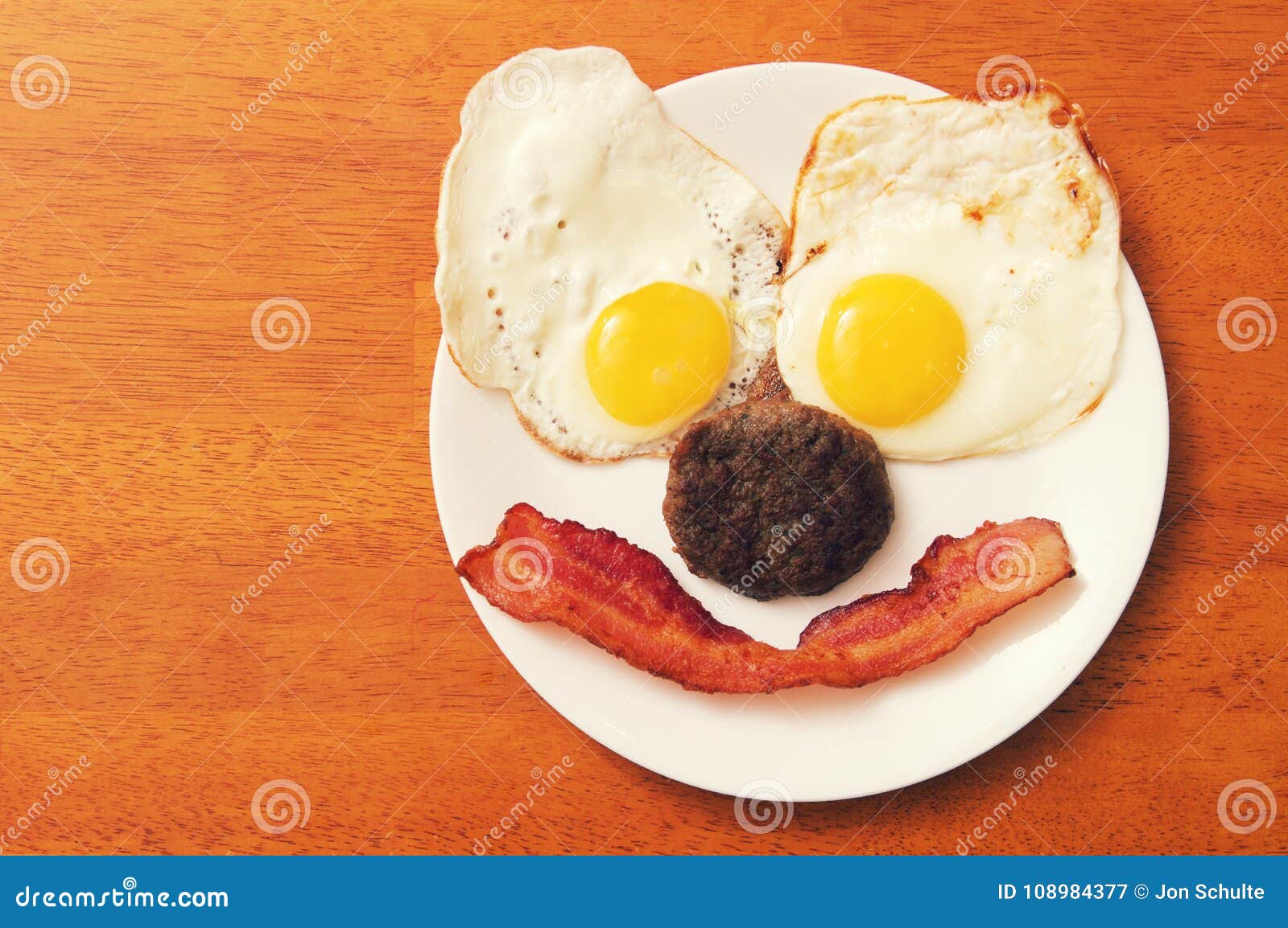 Breakfast Plate Face stock image. Image of cooked, morning - 108984377