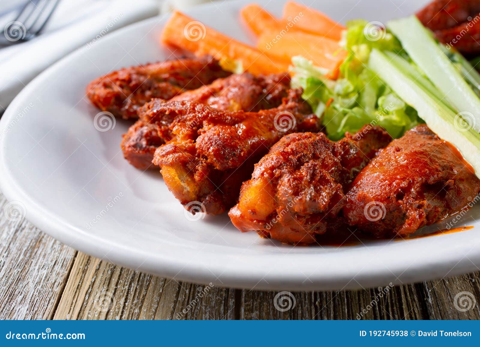 Plate of buffalo wings stock photo. Image of menu, shop - 192745938