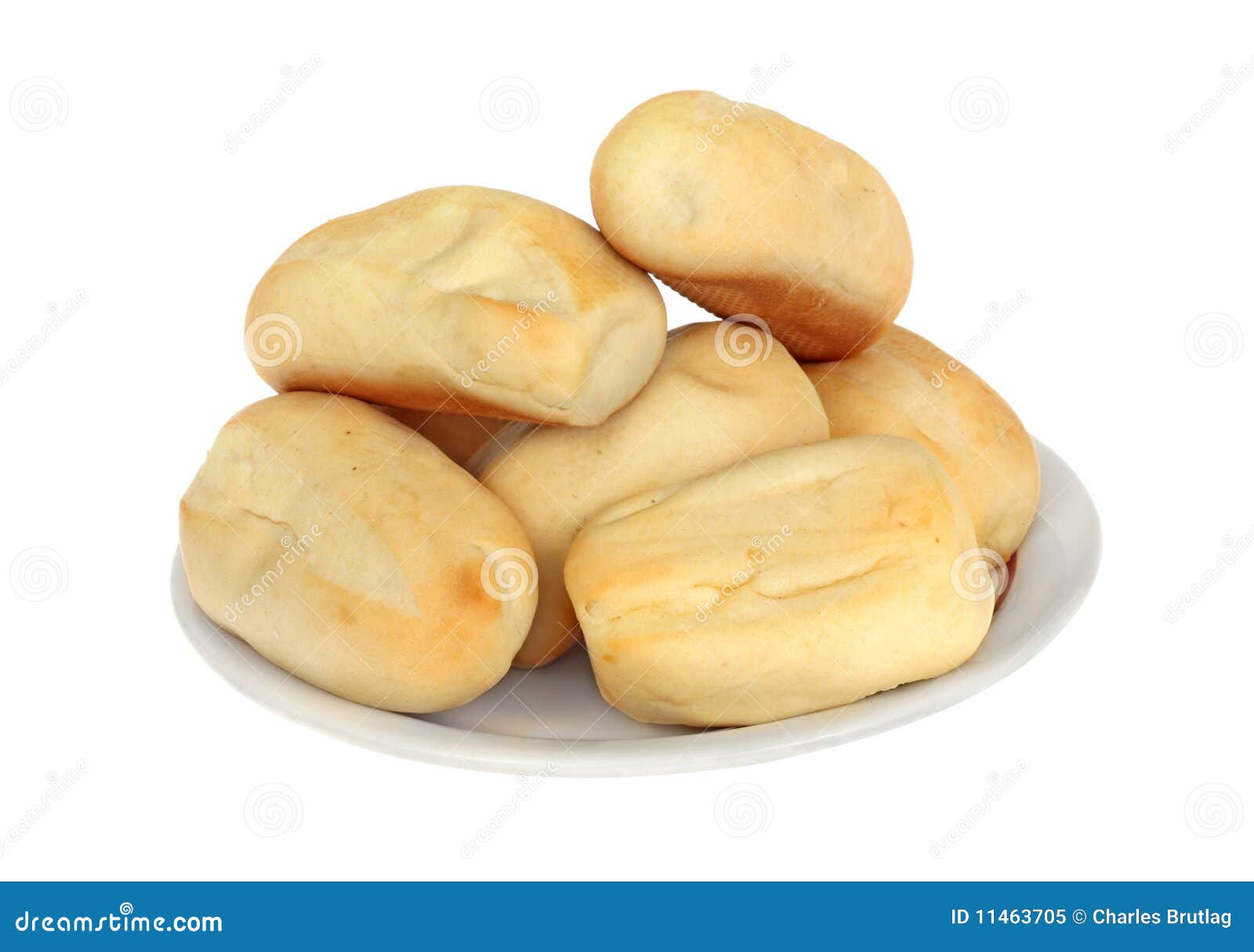 Plate of Buns stock image. Image of bread, white, plate - 11463705