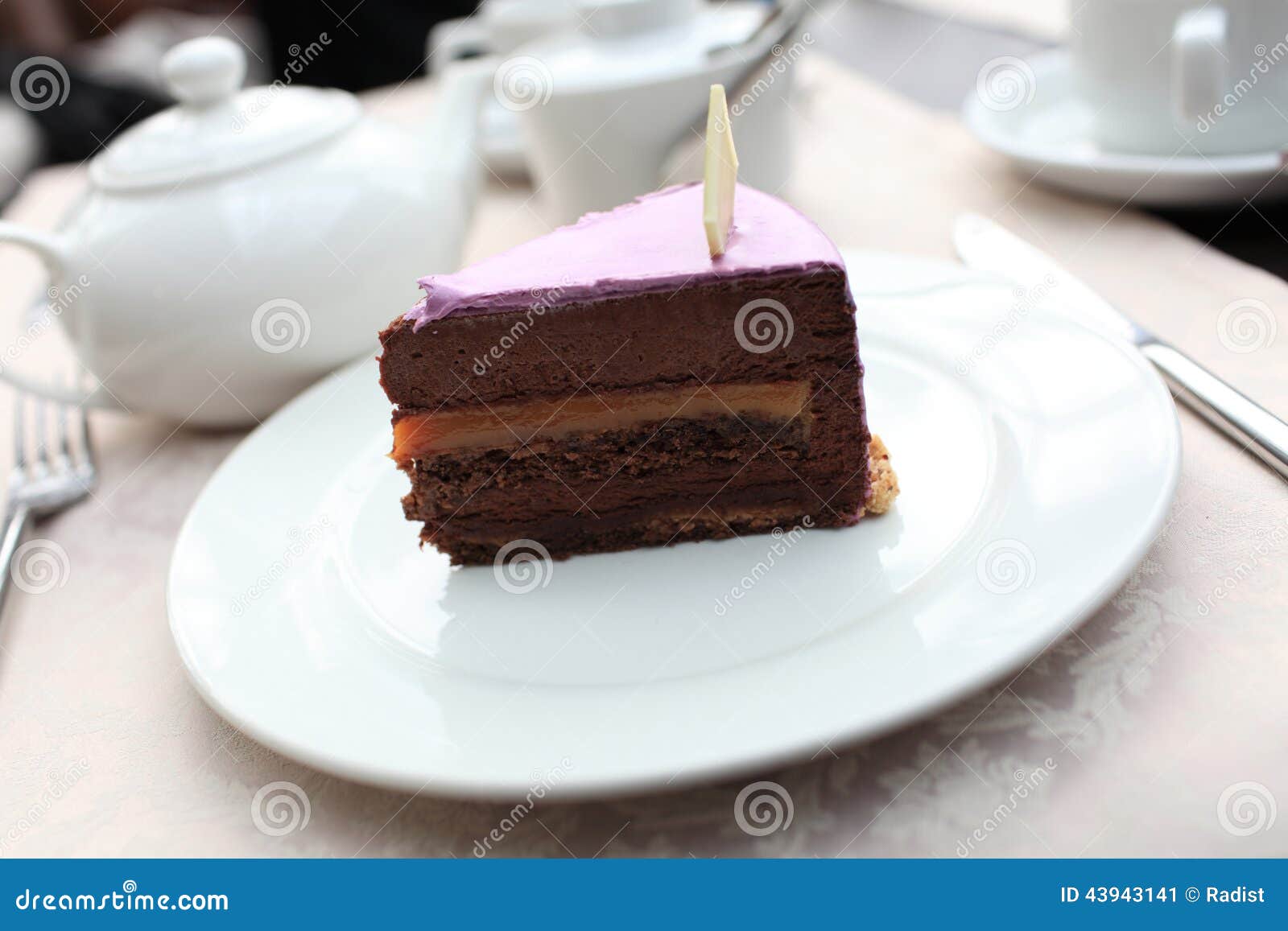 Plate with cake stock image. Image of colors, cloth, glazed - 43943141