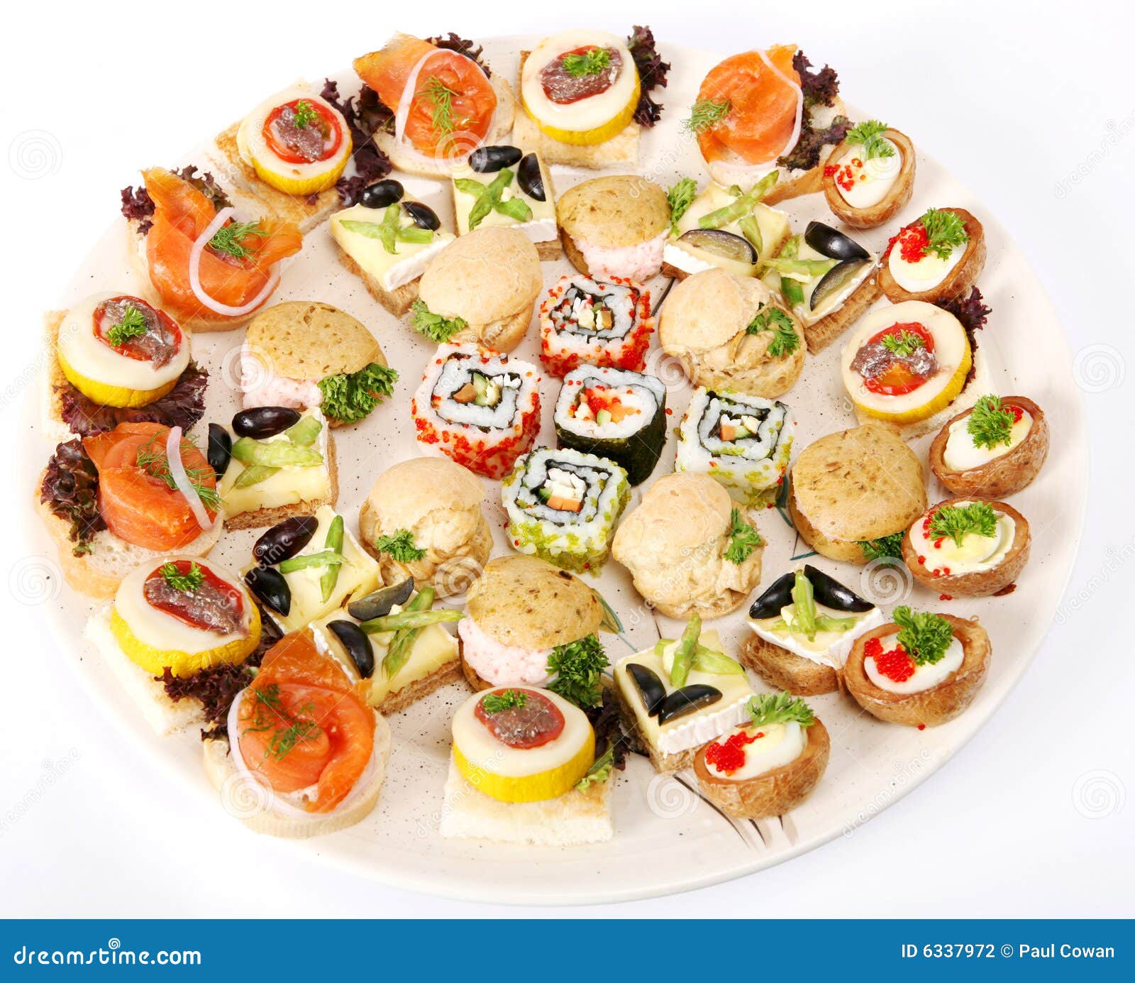 Plate Of Canapes Stock Photography - Image: 6337972