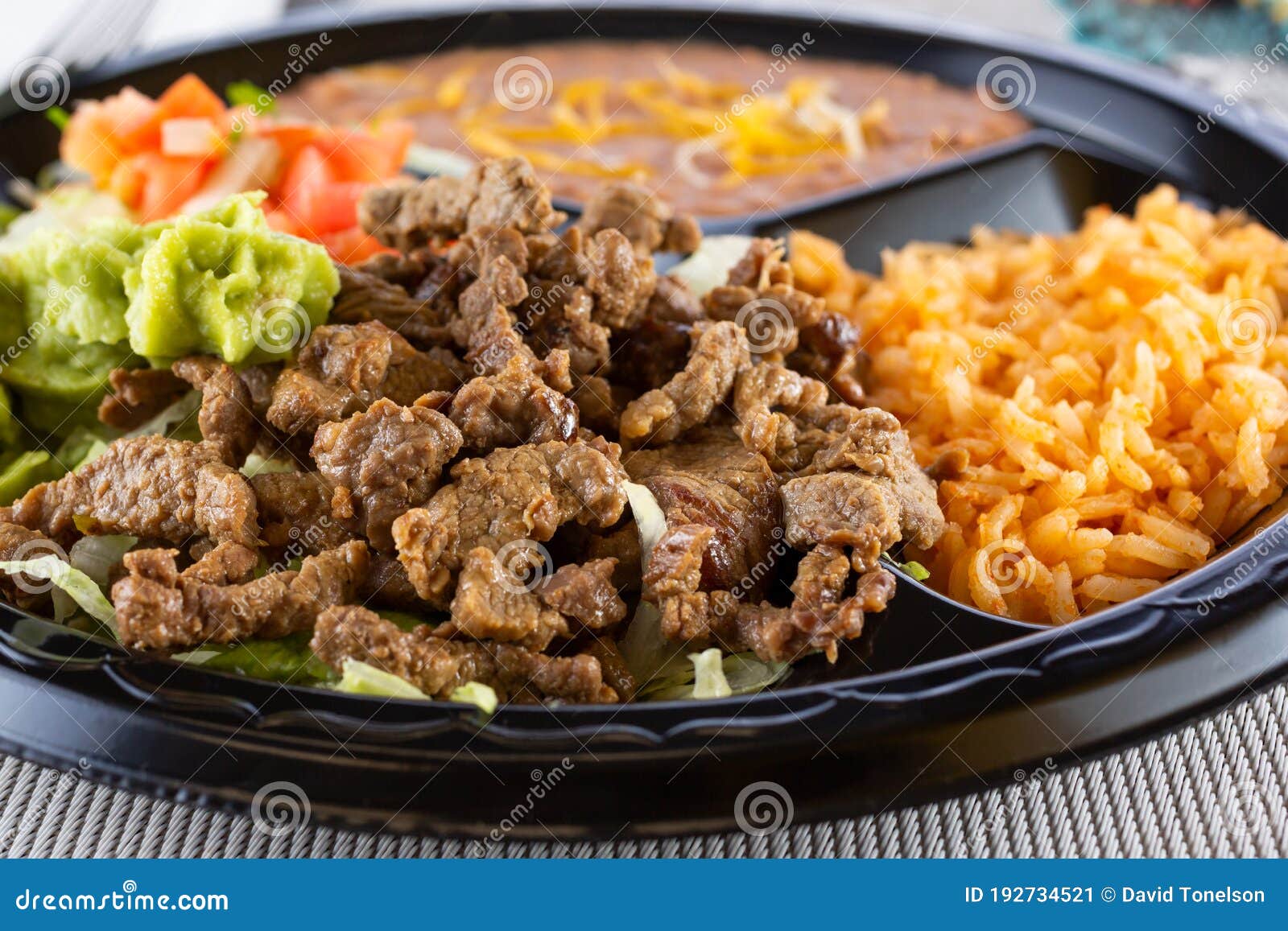 Plate of carne asada stock image. Image of setting, sides - 192734521