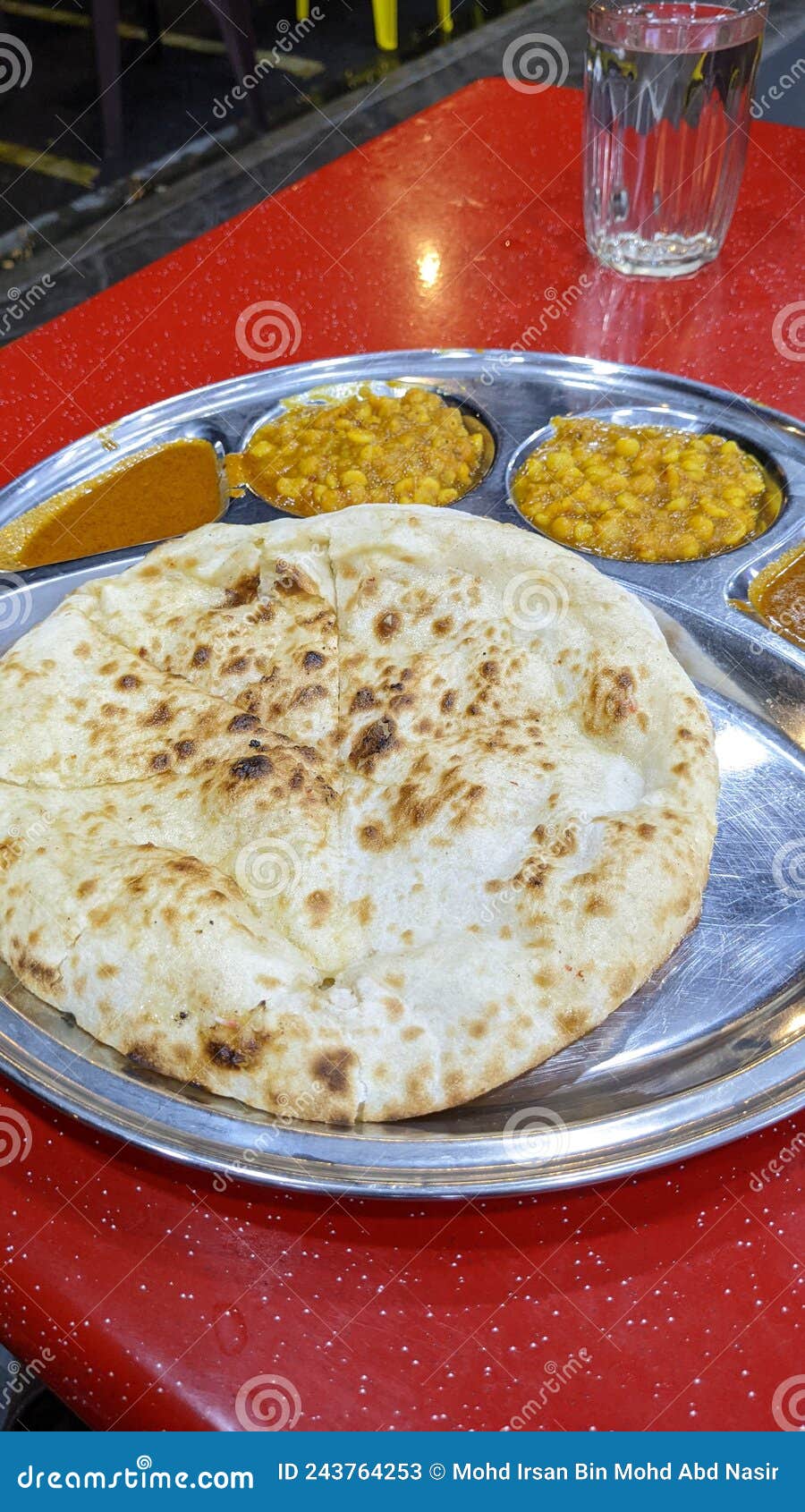 A Plate of Chapati with Curry and Dhal. Stock Image - Image of meat ...