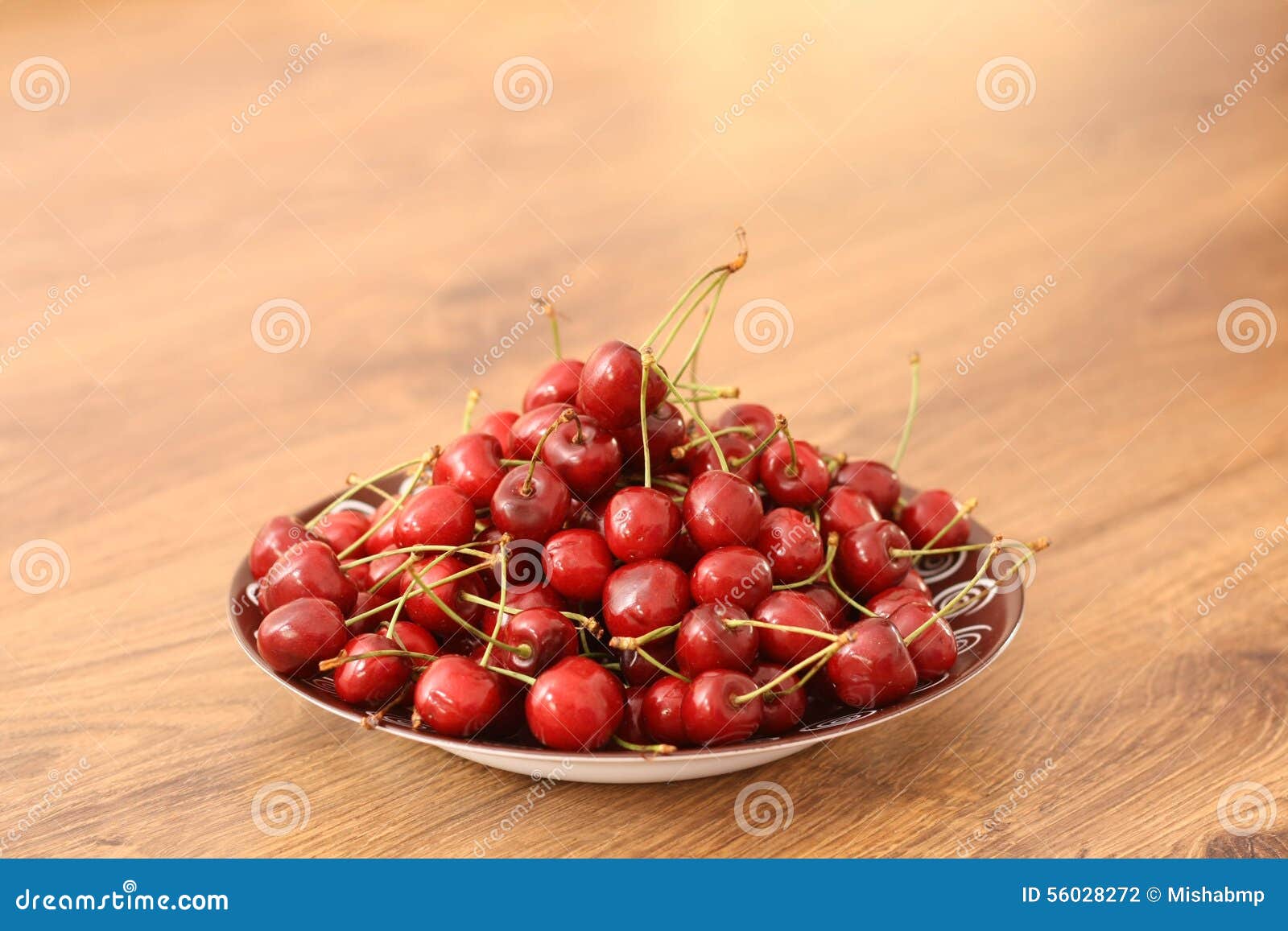 A plate of cherries stock photo. Image of gourmet, lunch - 56028272