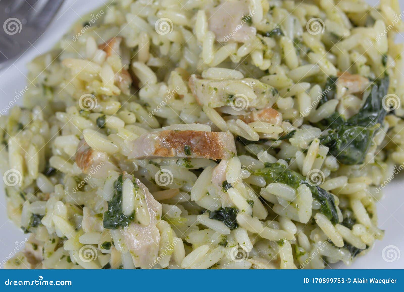 Chicken and Spinach Risotto Stock Image - Image of food, rice: 170899783