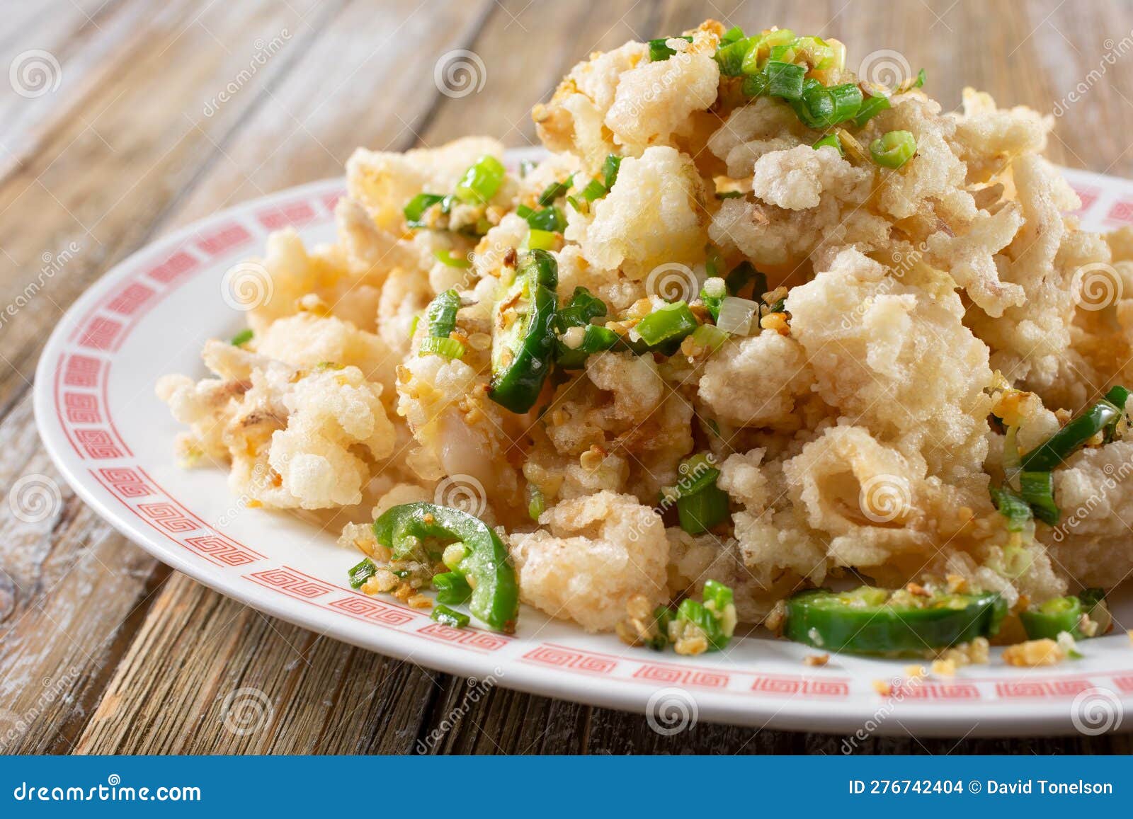Plate of Chinese Deep Fried Squid Stock Photo - Image of drink ...
