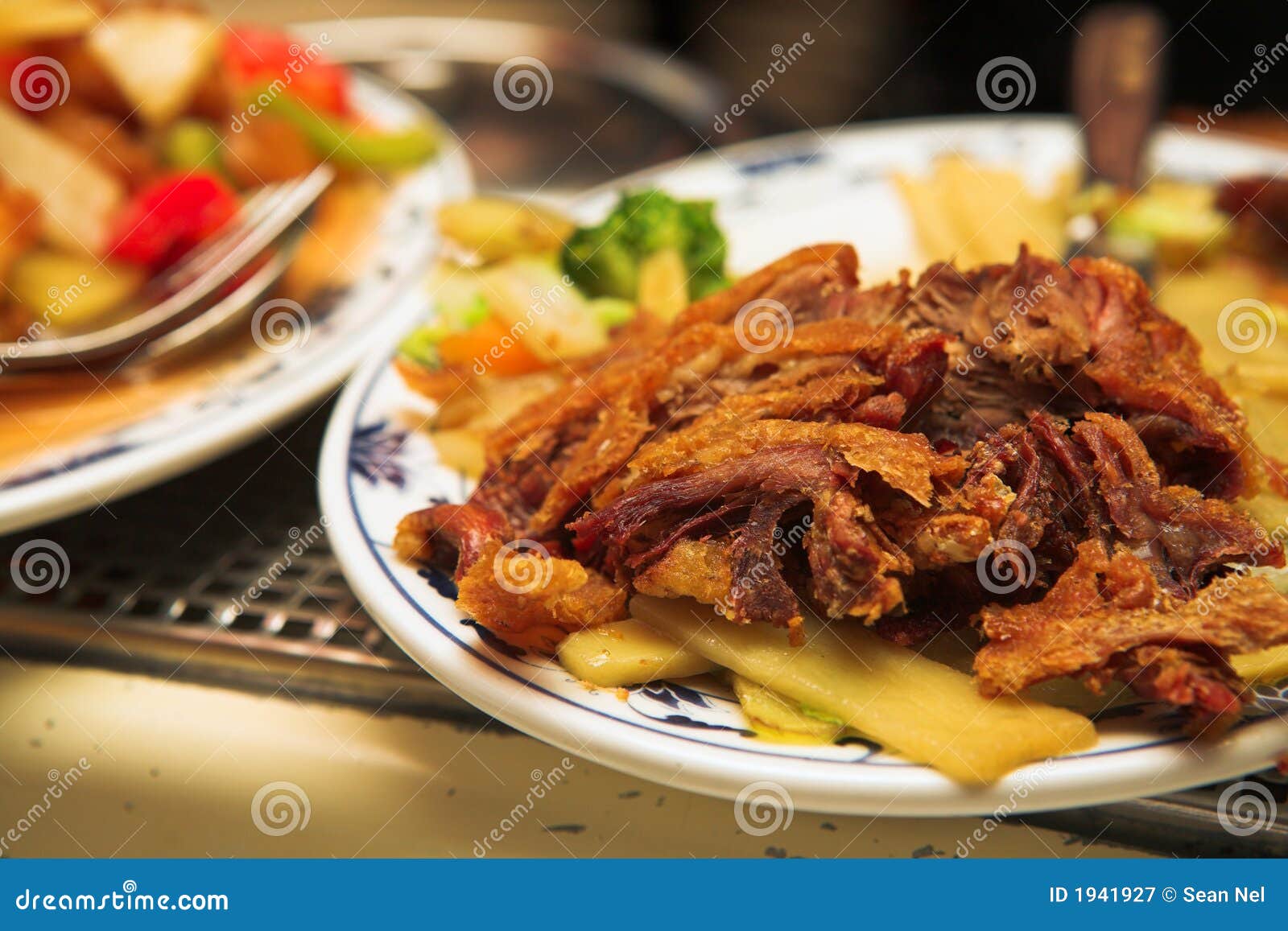 Fried Duck With Mushrooms Stock Photography | CartoonDealer.com #45234446