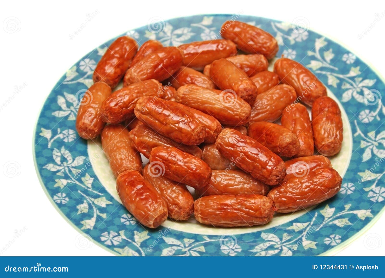 A Plate of Cocktail Sausages Stock Image - Image of food, appetizer ...