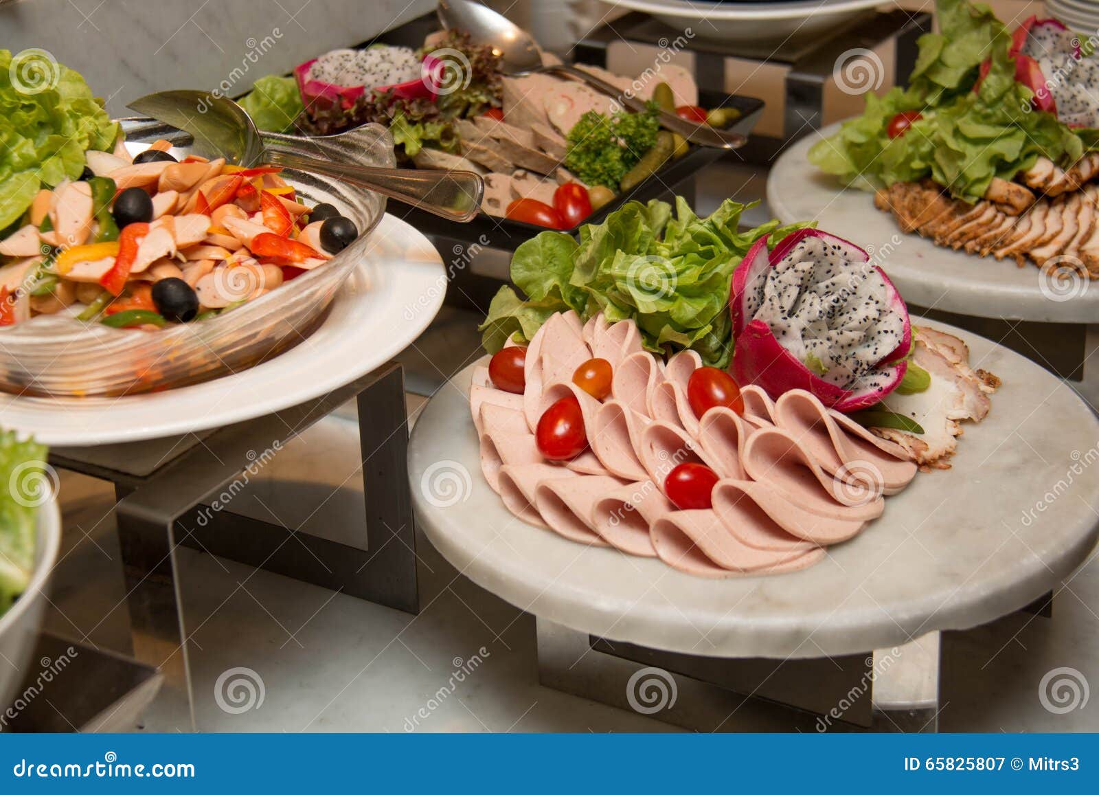 Plate of Cold cuts stock image. Image of food, sausage - 65825807