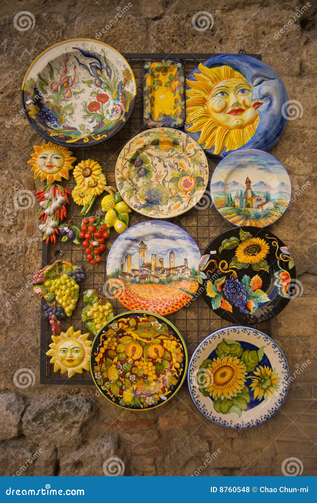 Plate collection stock photo. Image of bright, plaques - 8760548