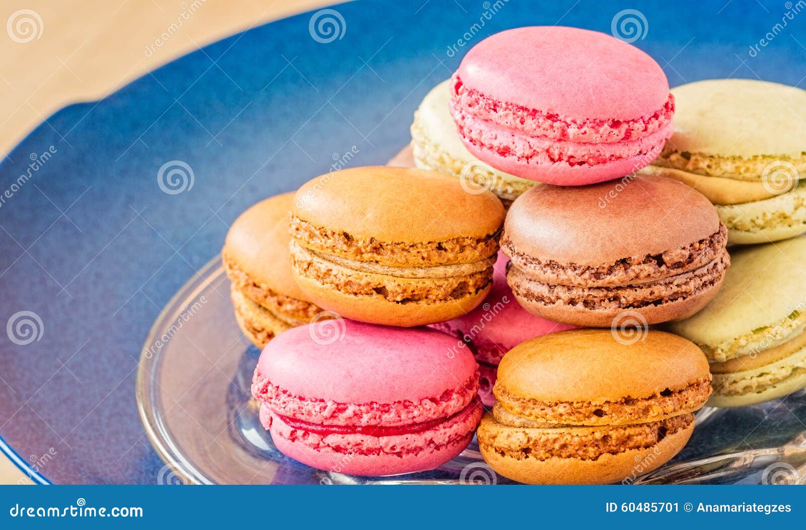 Plate of Colorful Macarons stock image. Image of raspberry - 60485701