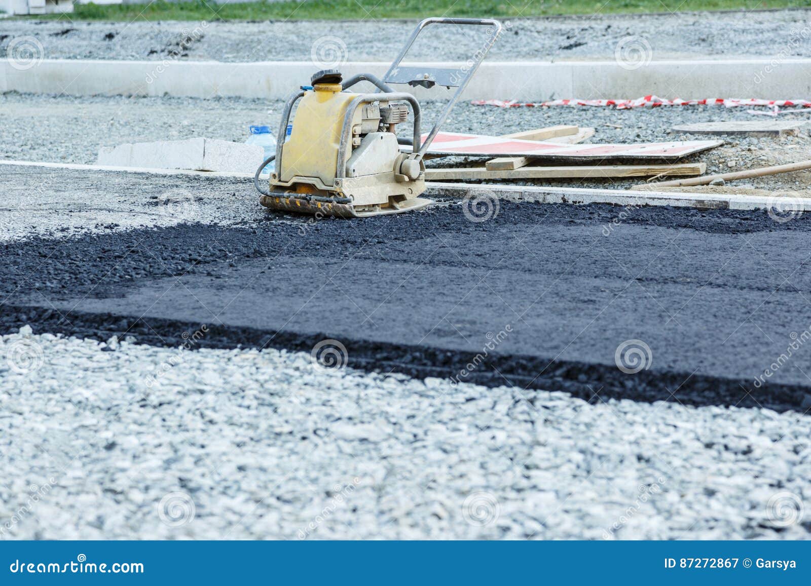 Paver With Plate Compactor Royalty-Free Stock Image | CartoonDealer.com ...