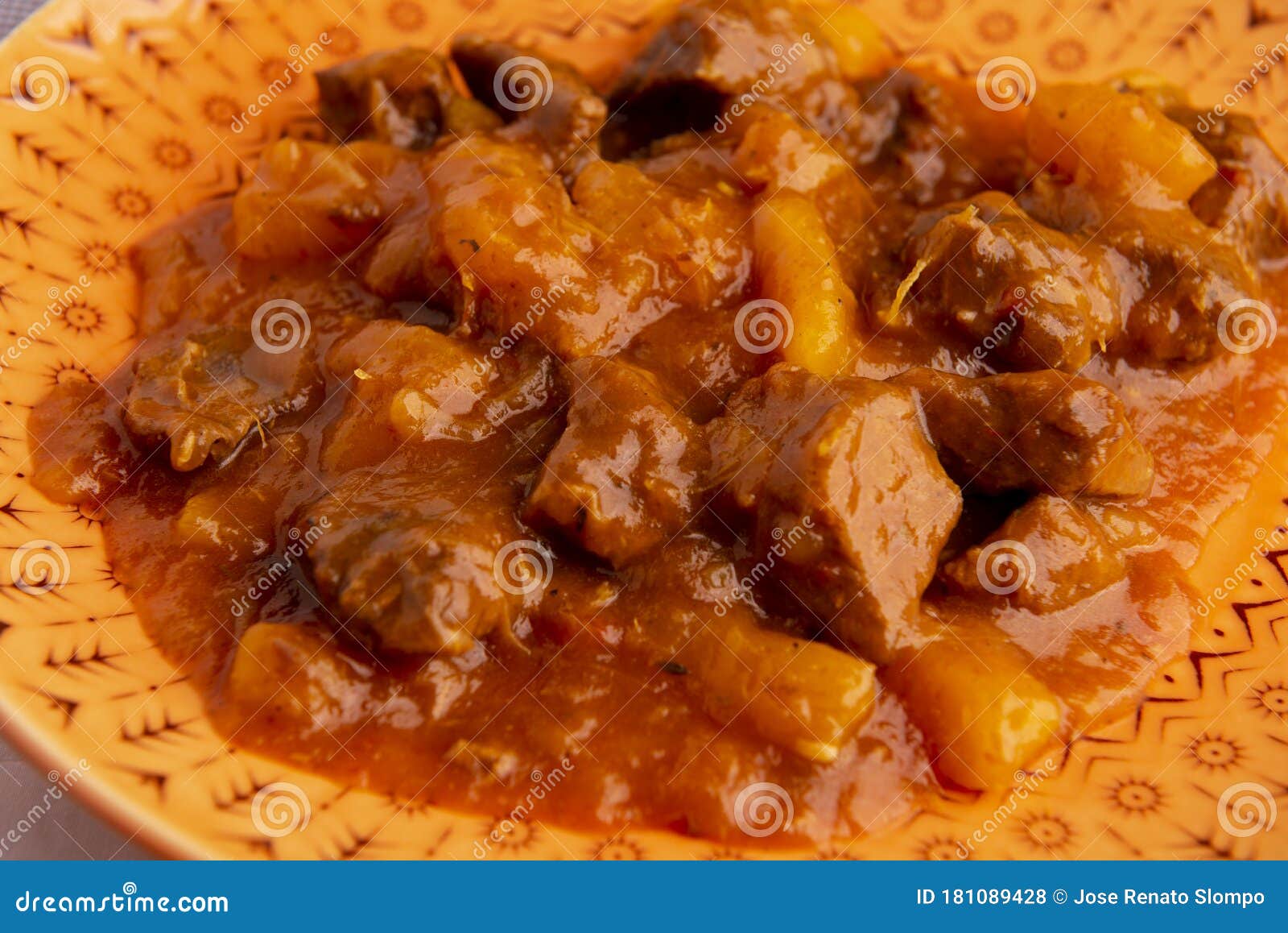 Plate with Cooked Cassava and Meat Stock Photo - Image of cassava, meat ...