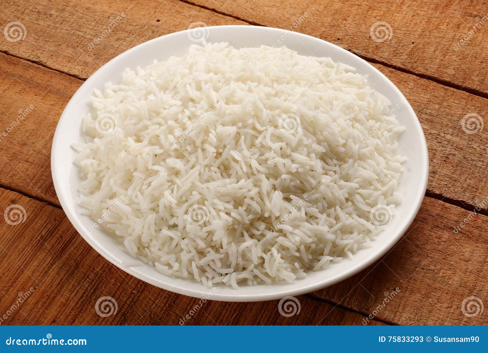 Plate of Cooked Organic Basmati Rice Stock Image - Image of eggs ...