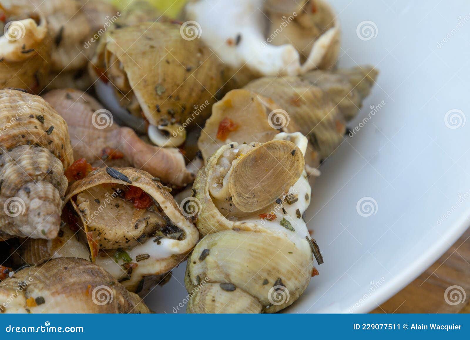 Plate of Cooked Whelks on a Table Stock Image - Image of fresh, seafood ...