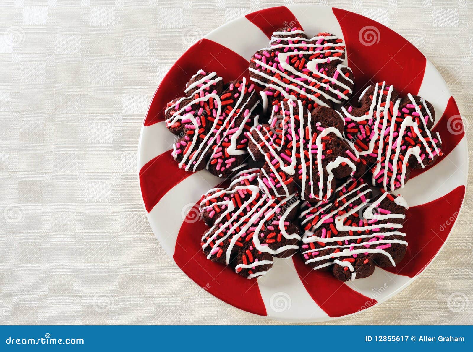 Plate of cookies stock image. Image of cookie, love, sweet - 12855617