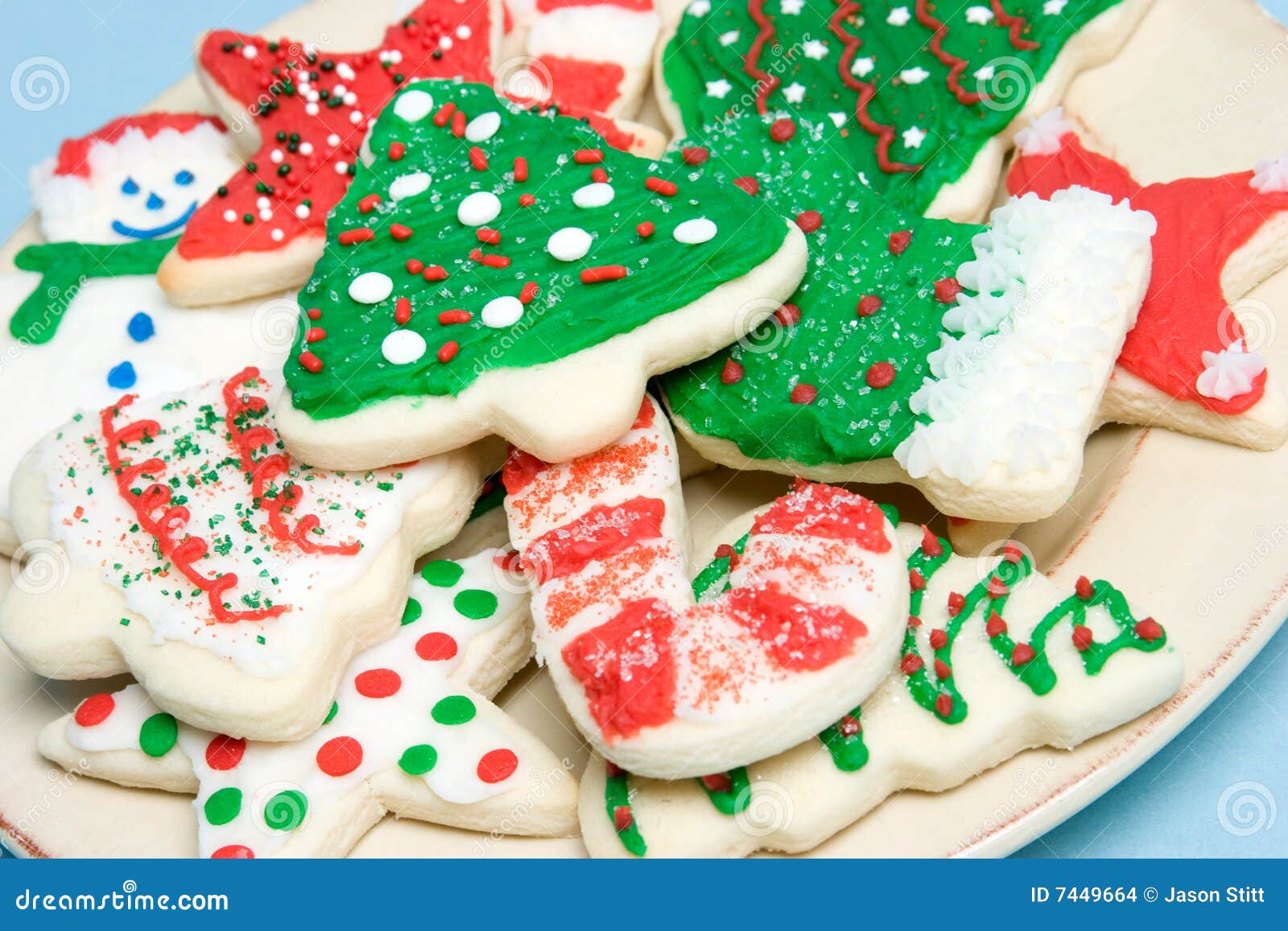 Plate of Cookies stock photo. Image of sugar, holiday - 7449664