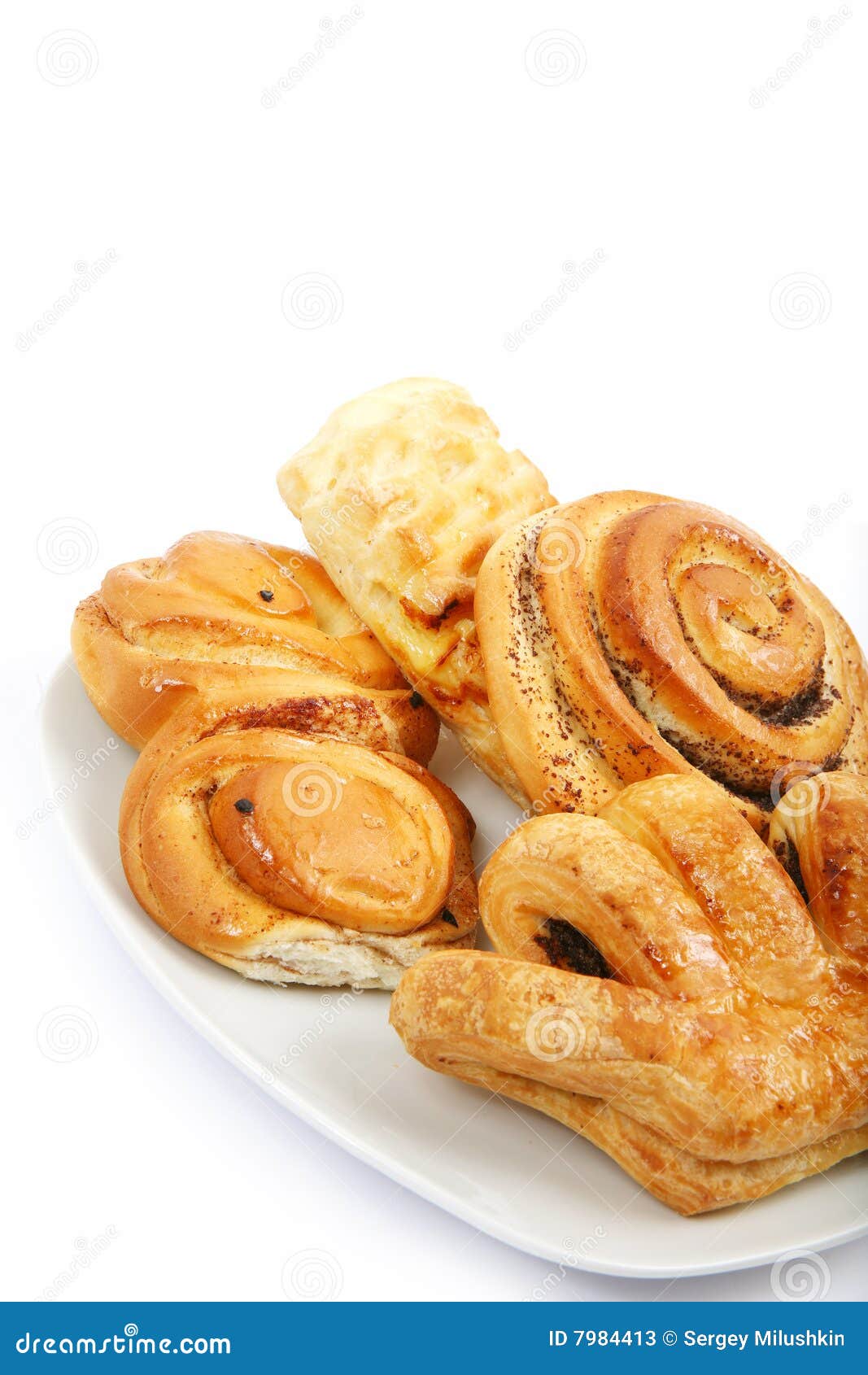 Plate of Cookies Isolated on White Stock Image - Image of depression ...