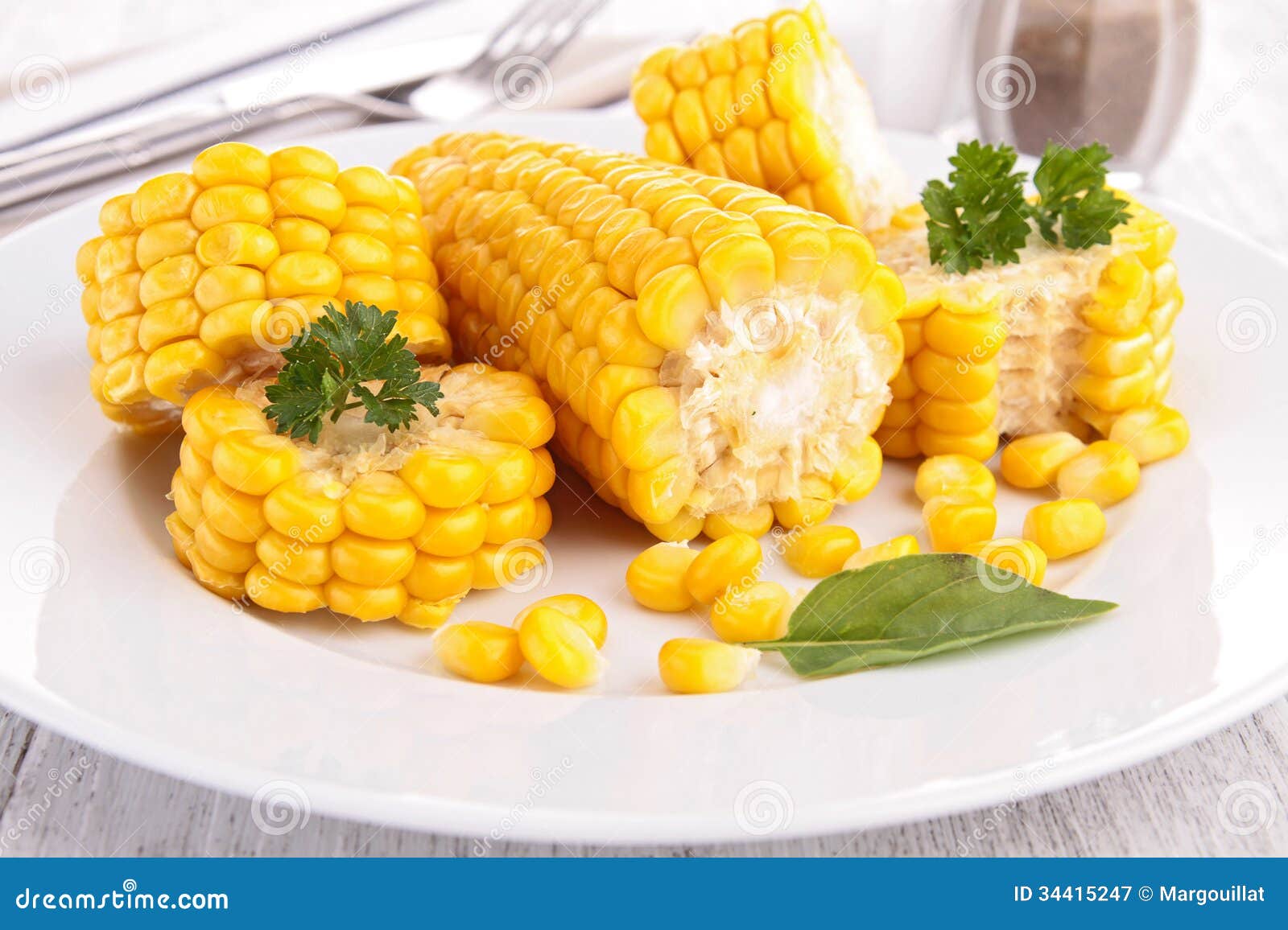 Plate of corn stock image. Image of corn, sweet, nutrition - 34415247