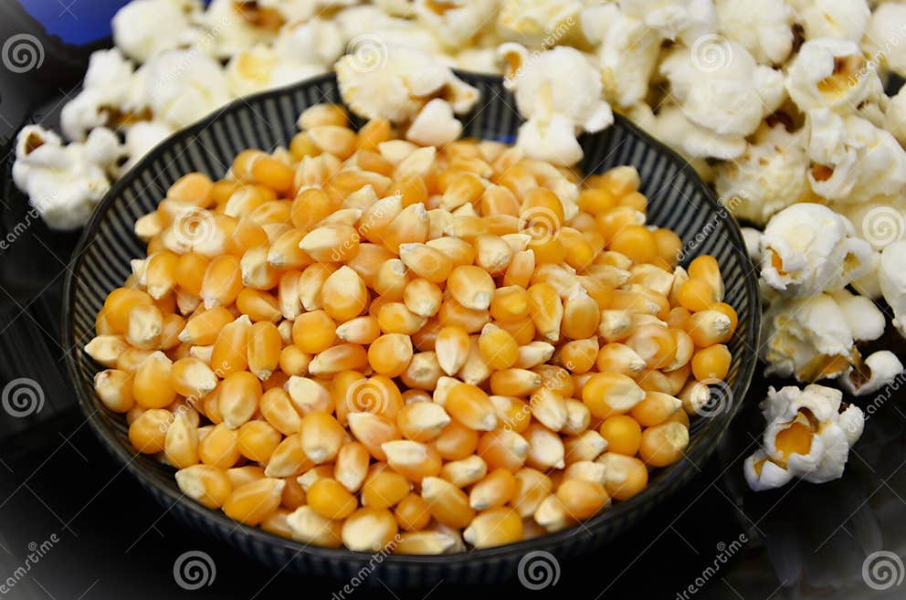 On the Plate, Corn from Zea Mays Everta Stock Photo - Image of salad ...